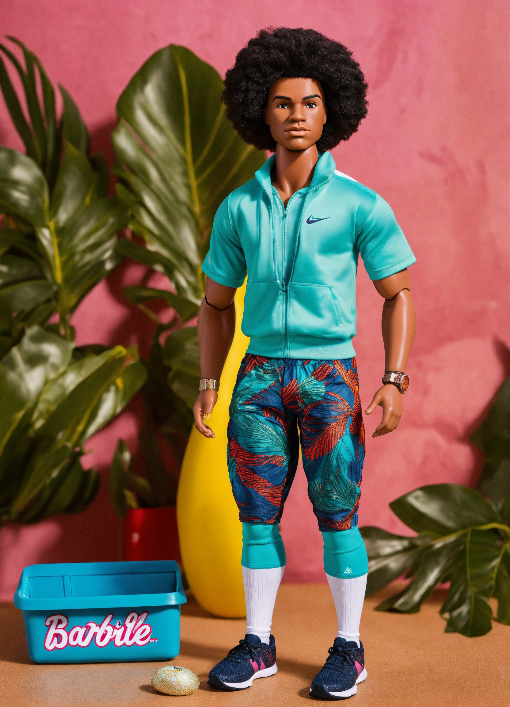 Lexica - Design an athletic African American Ken doll in workout ...