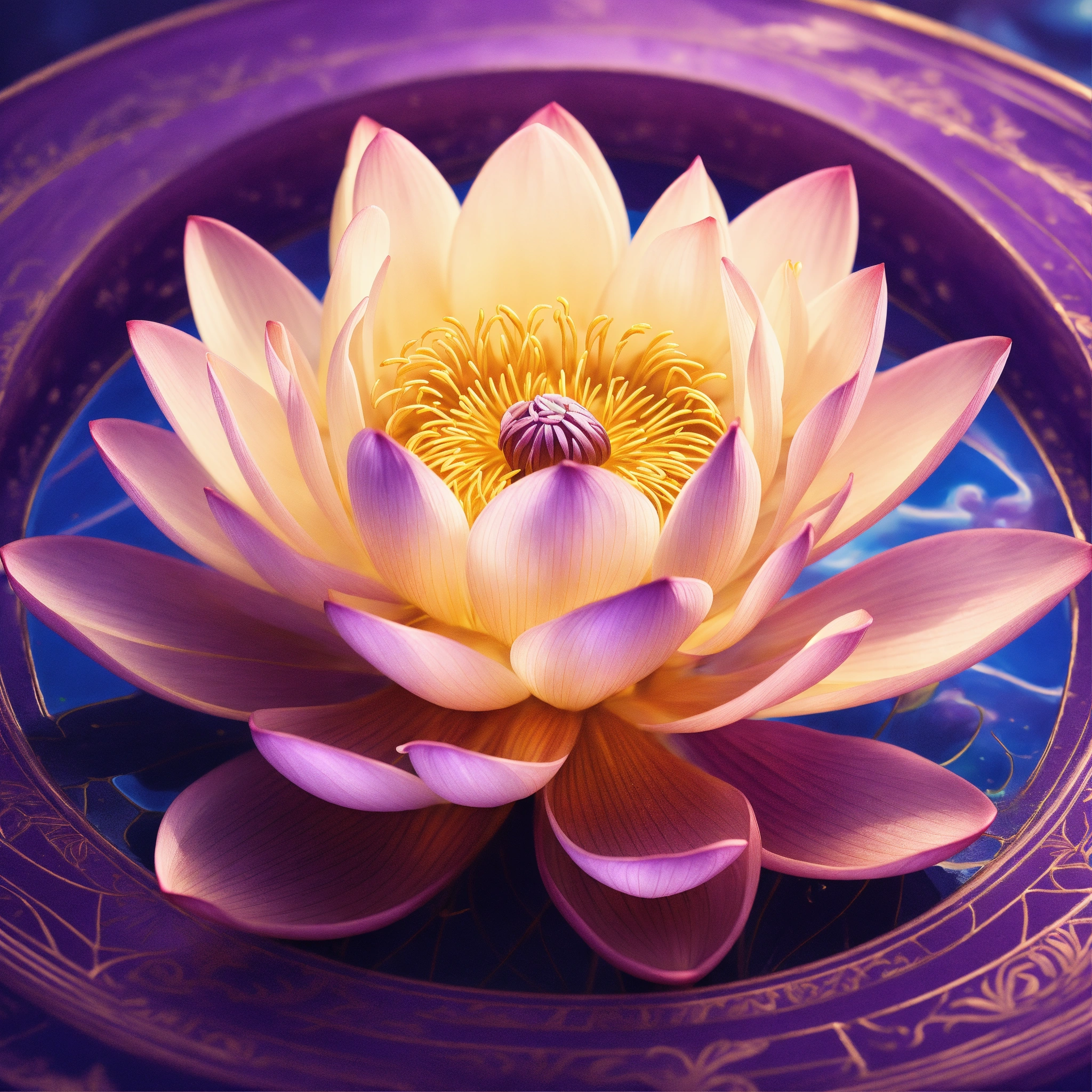 Lexica - Centered detailed portrait of lotus flower, intricate, elegant ...