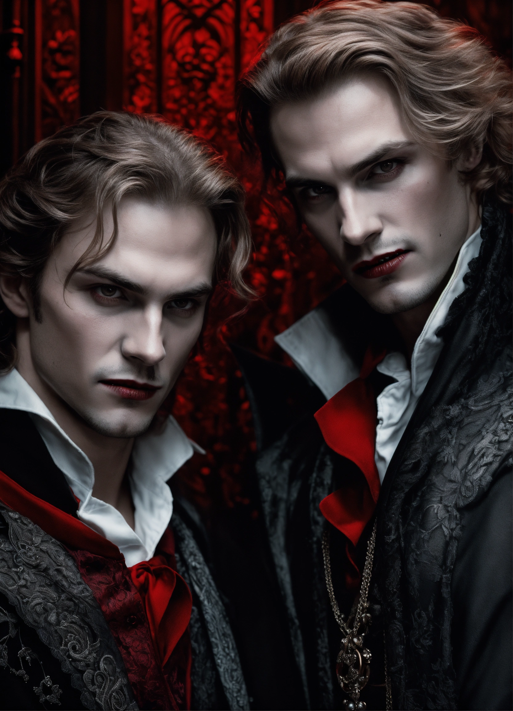 Lexica - Photorealistic, blackandwhite, lestat and louis, vampire, like ...