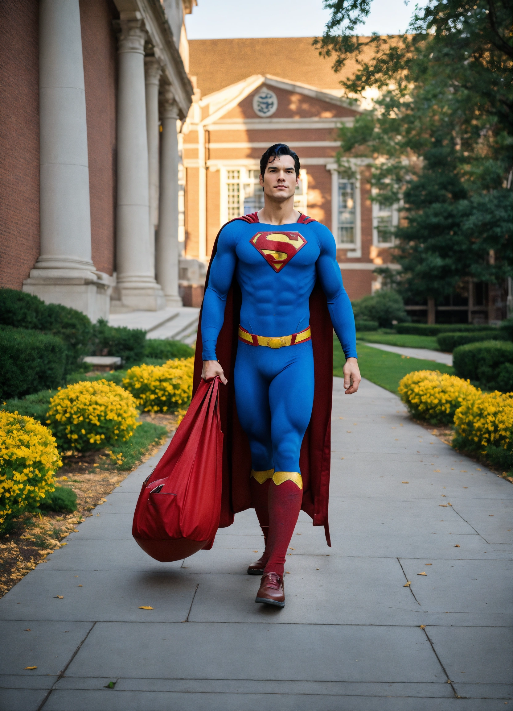 Lexica - Superman carries a bag. He studies at a famous campus where ...