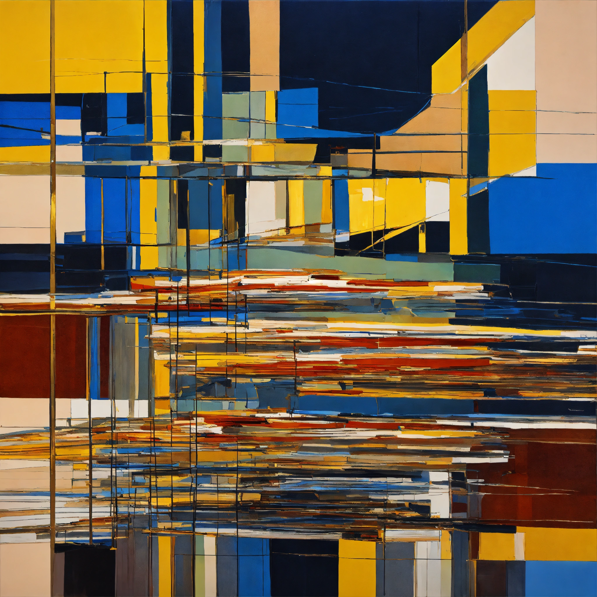 Lexica - Abstract, line art, oil painting, transparent, in style ...