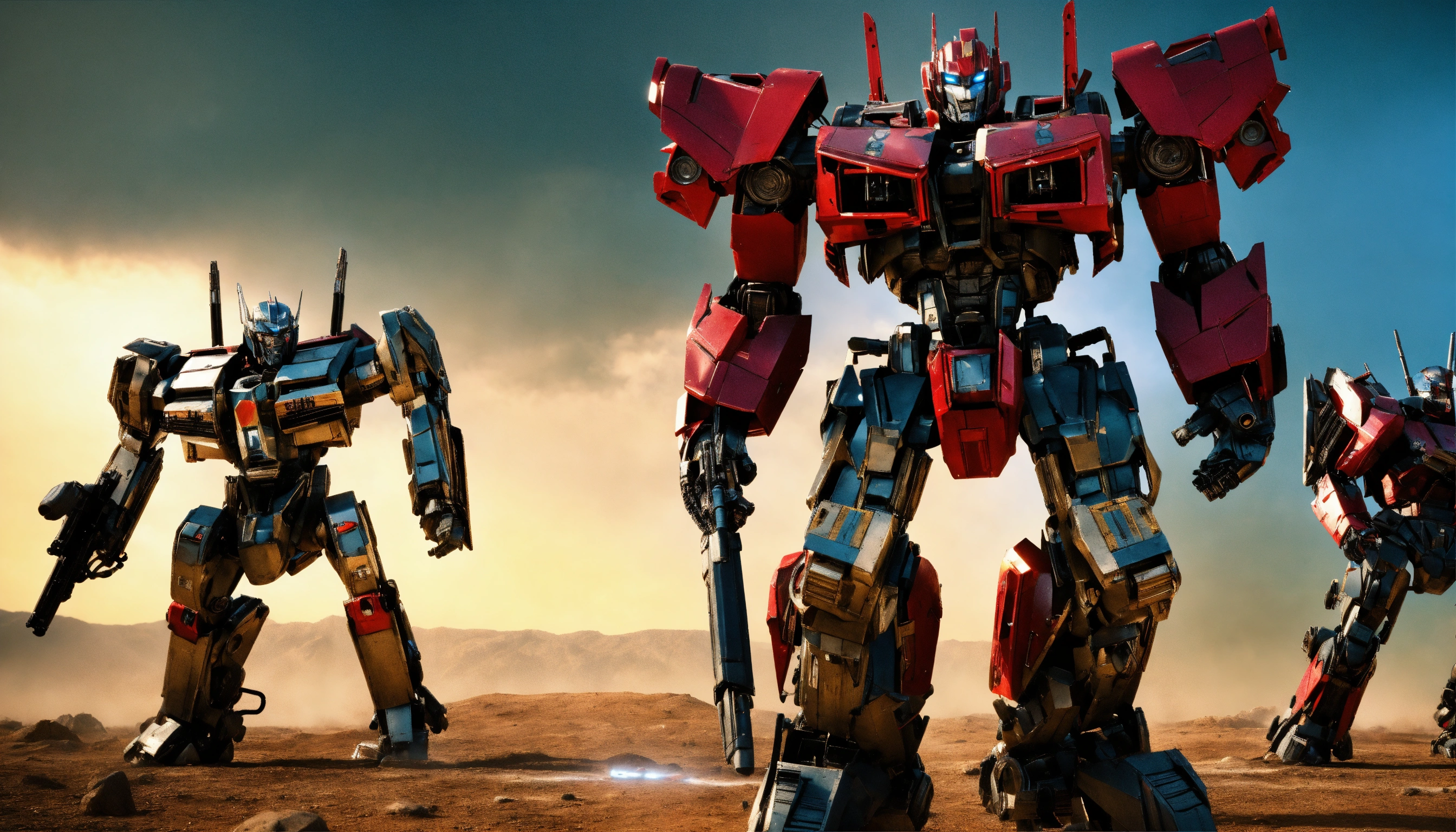 Lexica - War of transformers robots armed with machine guns, cyborg ...