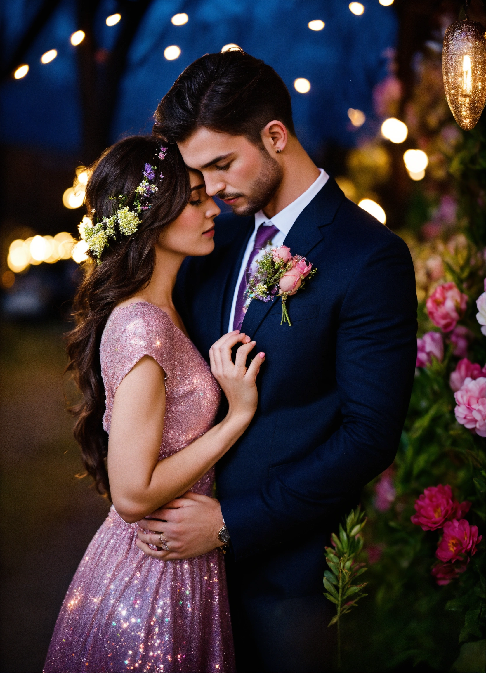 Lexica - A photo quality image of a couple in love, small town romance ...