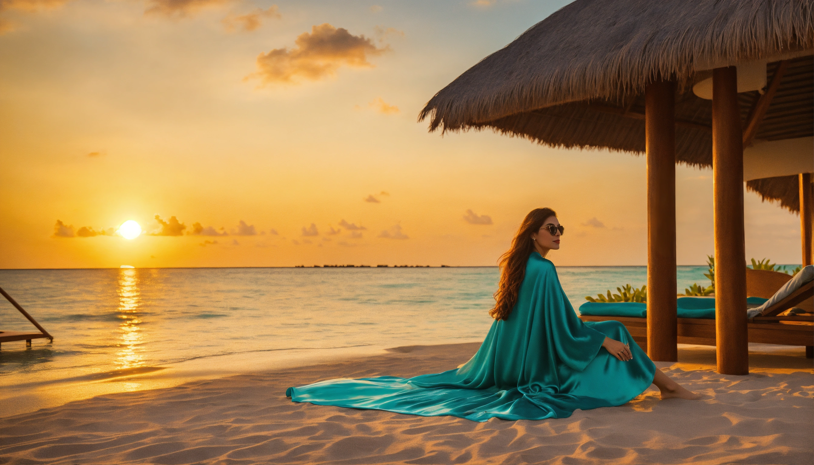 Lexica - Realistic Full body photo of Elegant rich woman in a long silk ...