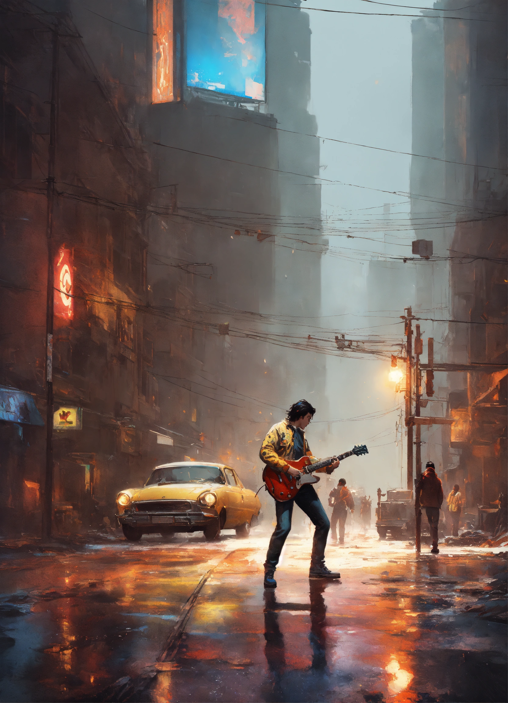 Lexica - "WHITE PLAIN SOLID BACKGROUND, Johnny B Goode Playing Guitar ...