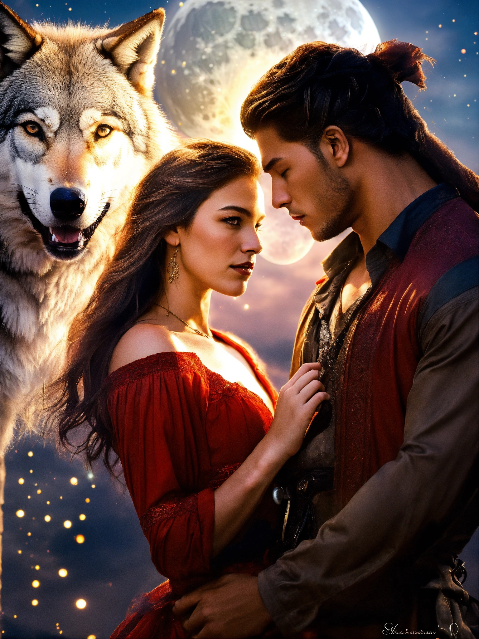 Lexica - Photo quality image realistic people for the cover of a wolf ...