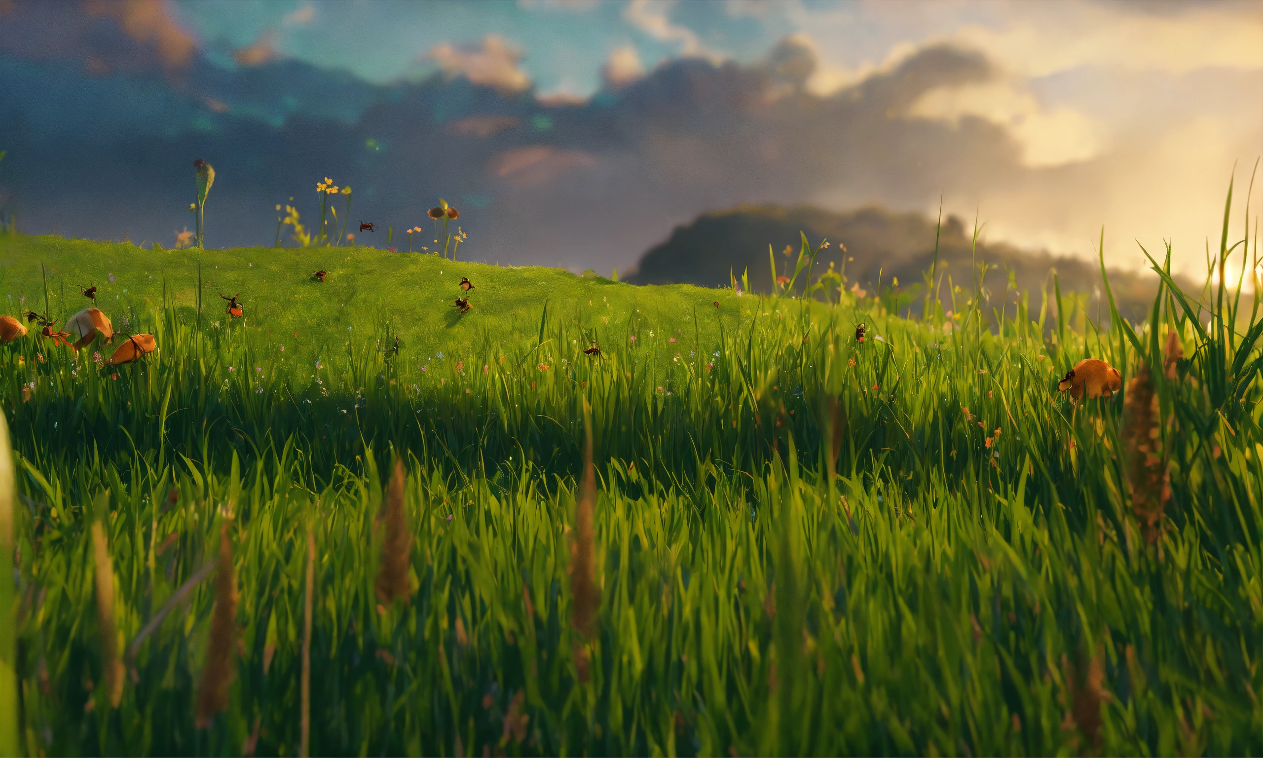 Lexica - The grass as seen from the height of the ants, very tall grass ...