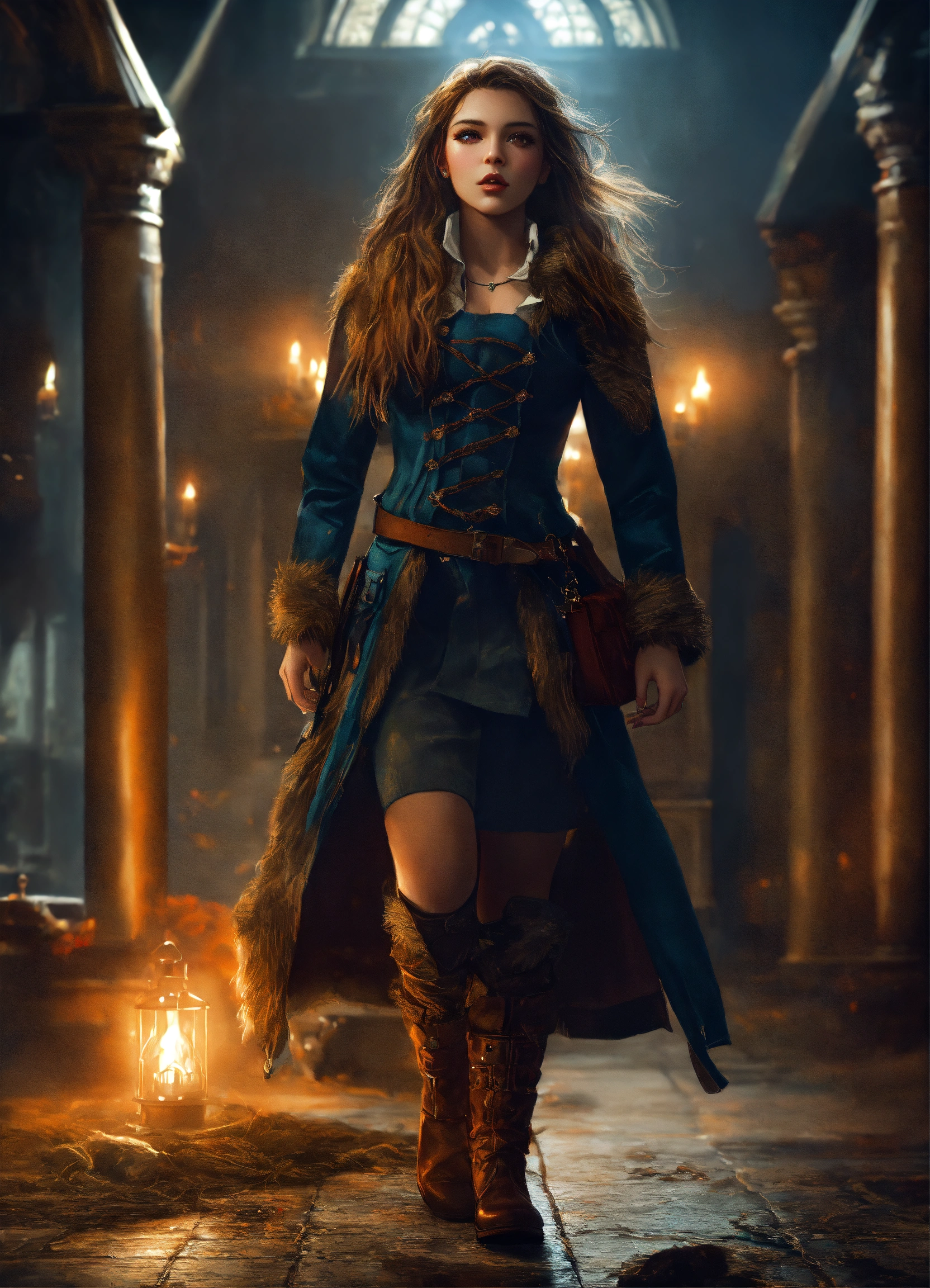 Lexica - Beautiful girl in werewolf academy, mystic, dark fantasy ...