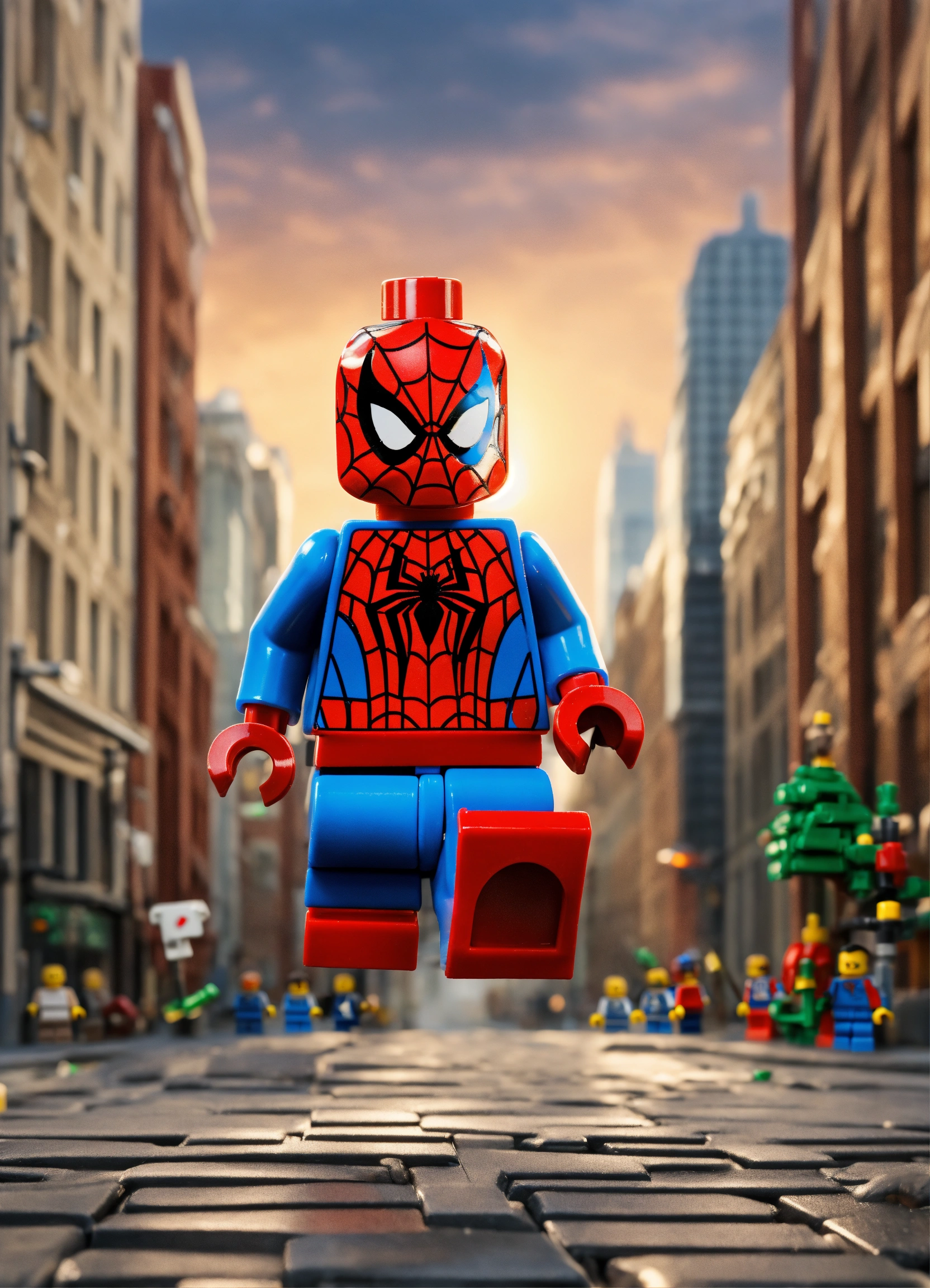 Lexica - Lego spiderman ,8k,papular lego ,in the city