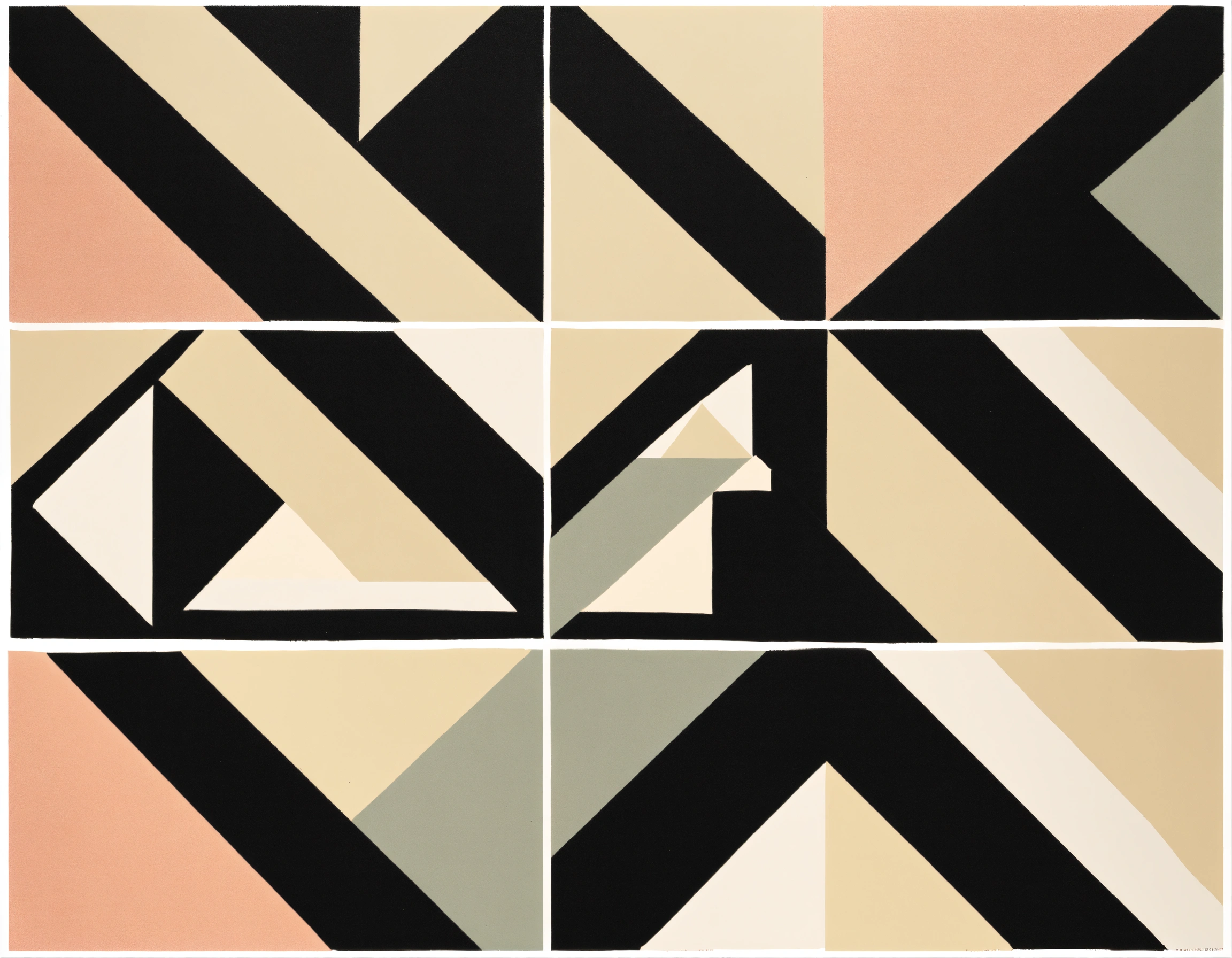 Lexica - Fragments, riso design, texture, pastels cream black