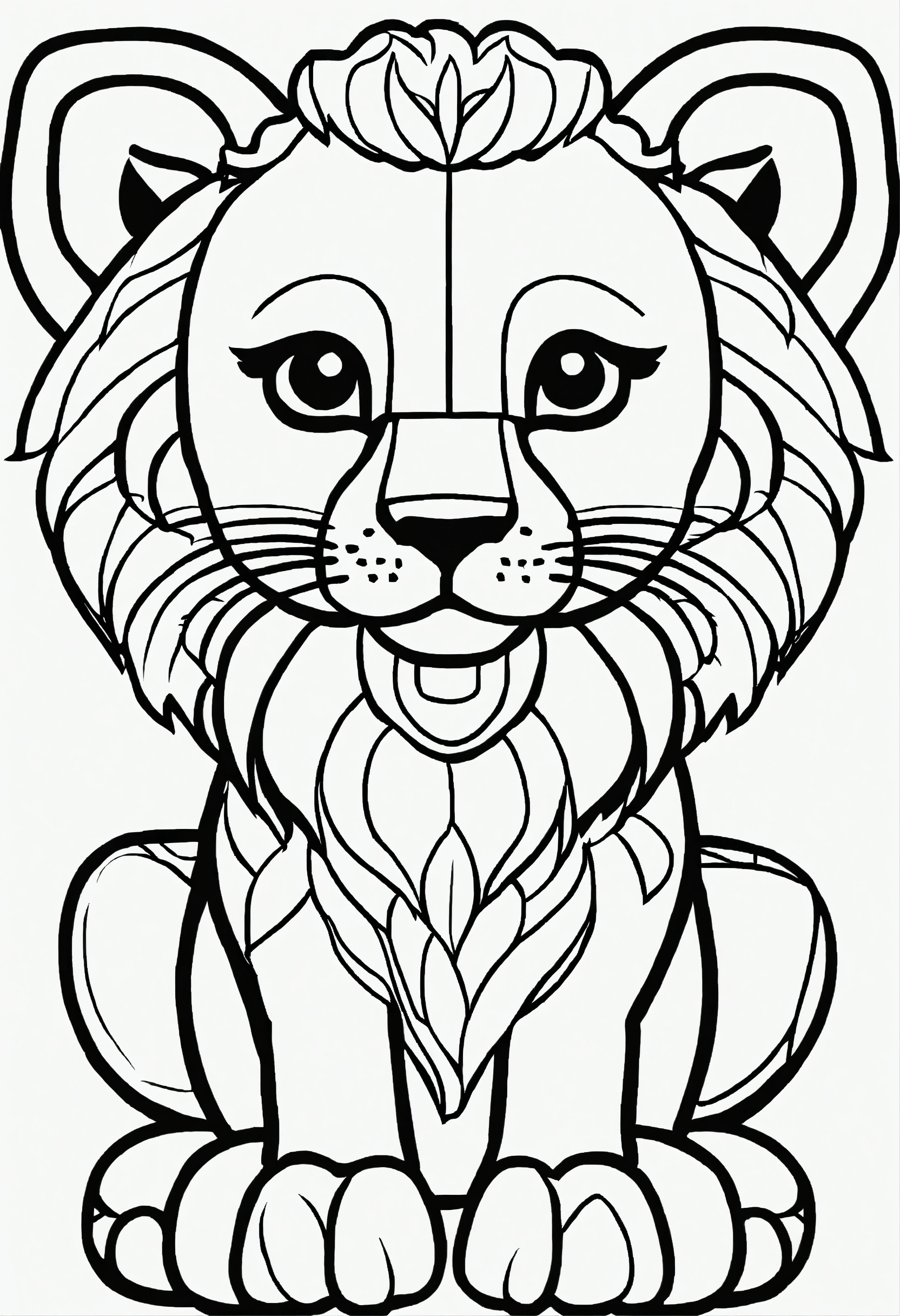 Lexica - Coloring book for toddlers, simple lines drawings, no lines ...
