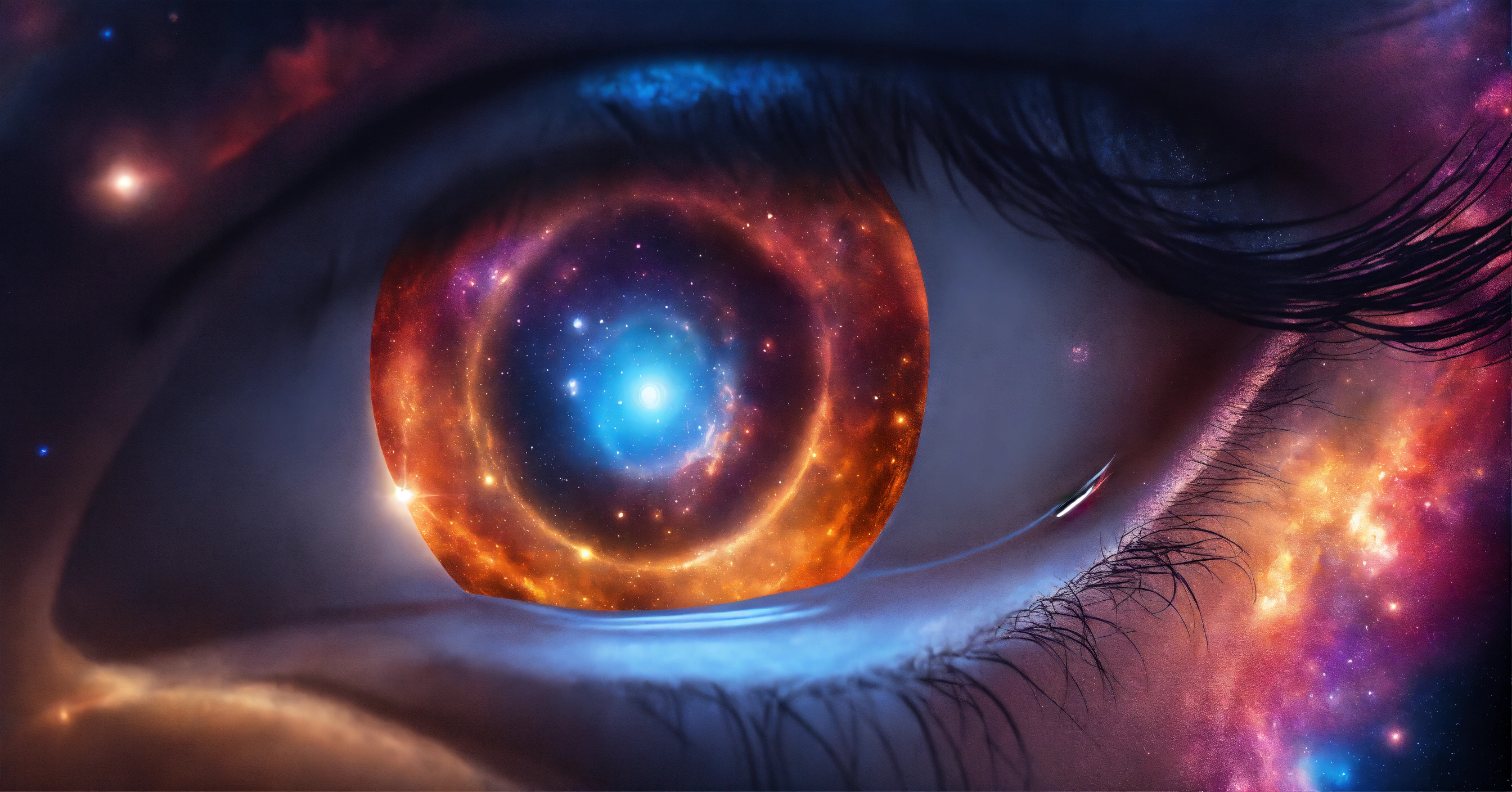 Lexica - Opening third eye, universe, space, 4k Colour, photo realistic
