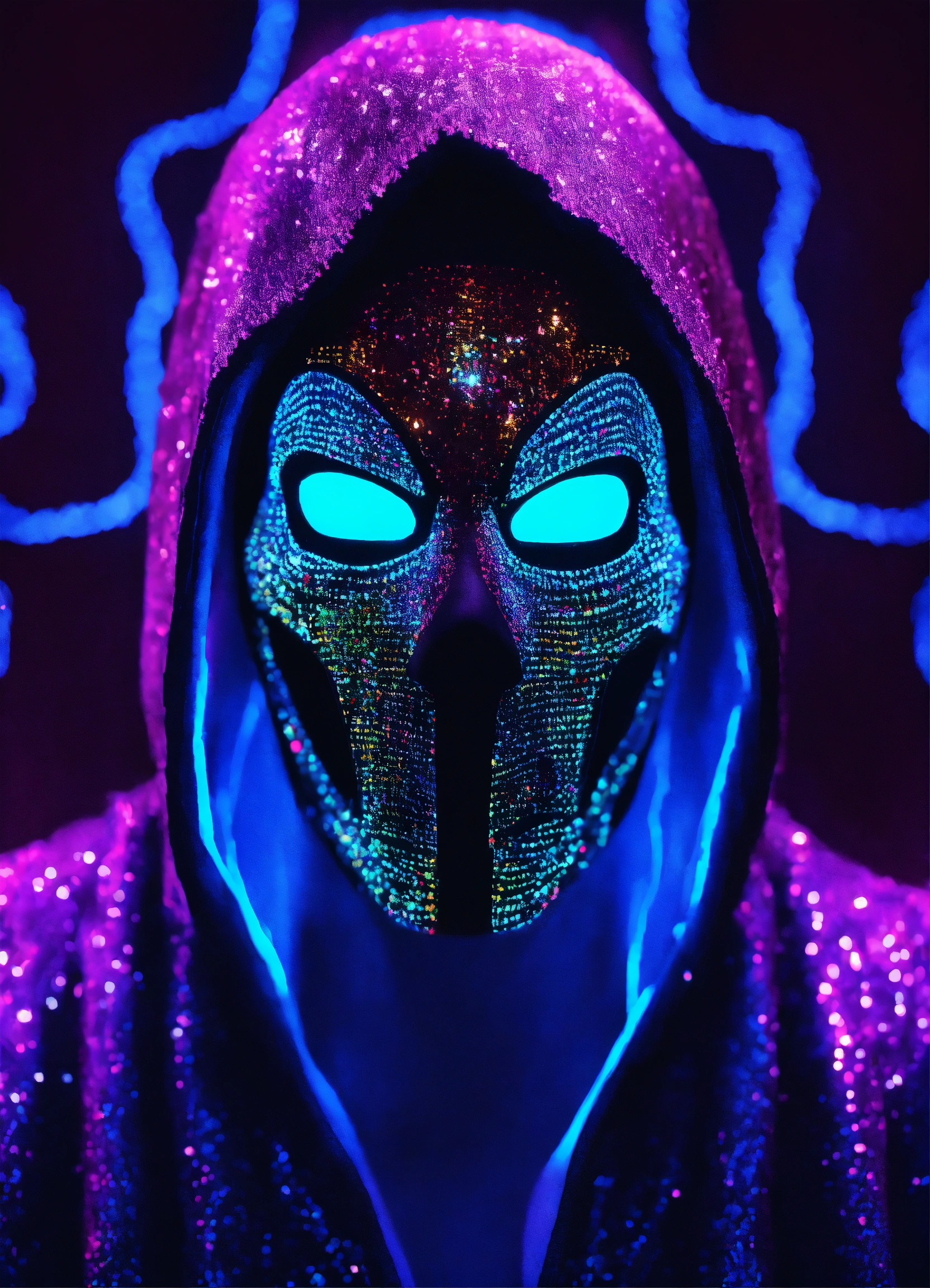 Lexica - Ghost Face from the movie Scream in a diamond and shimmer ...