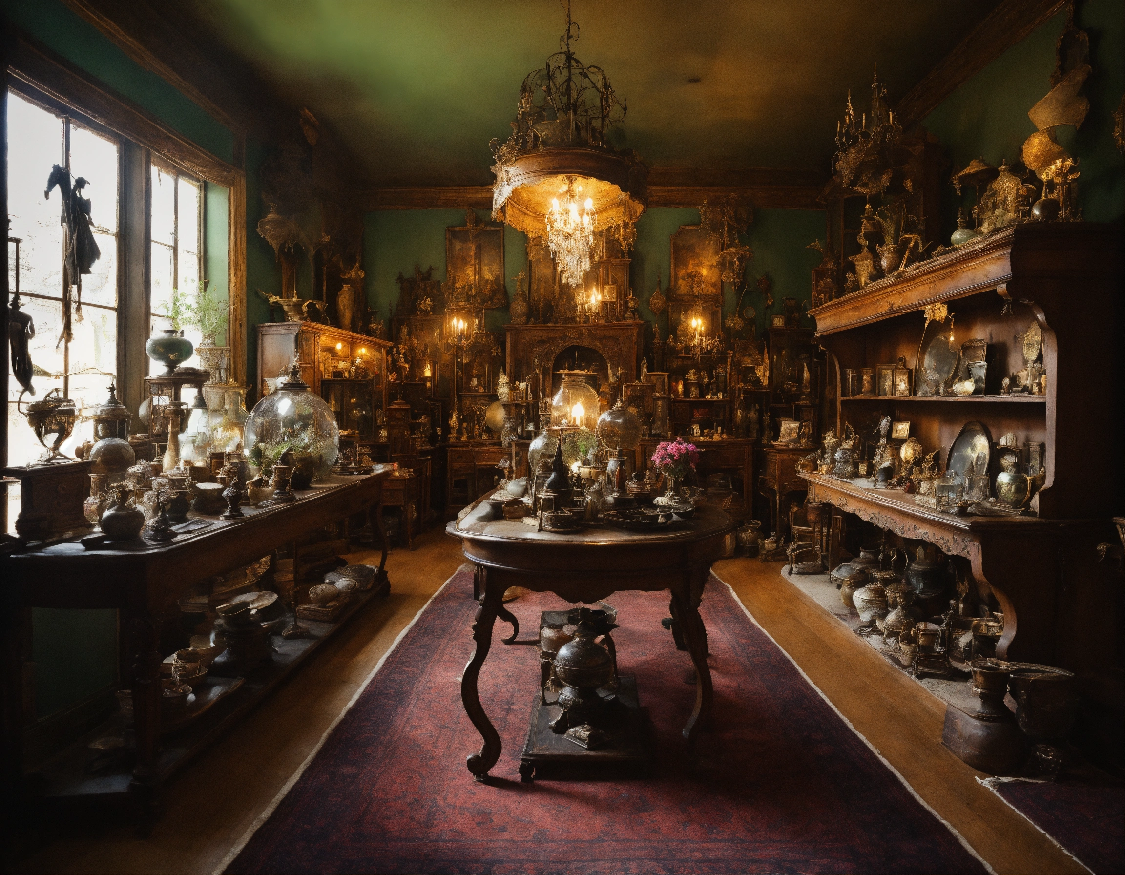 Lexica - Creepy antique shop, mysterious, magical, fantasy style
