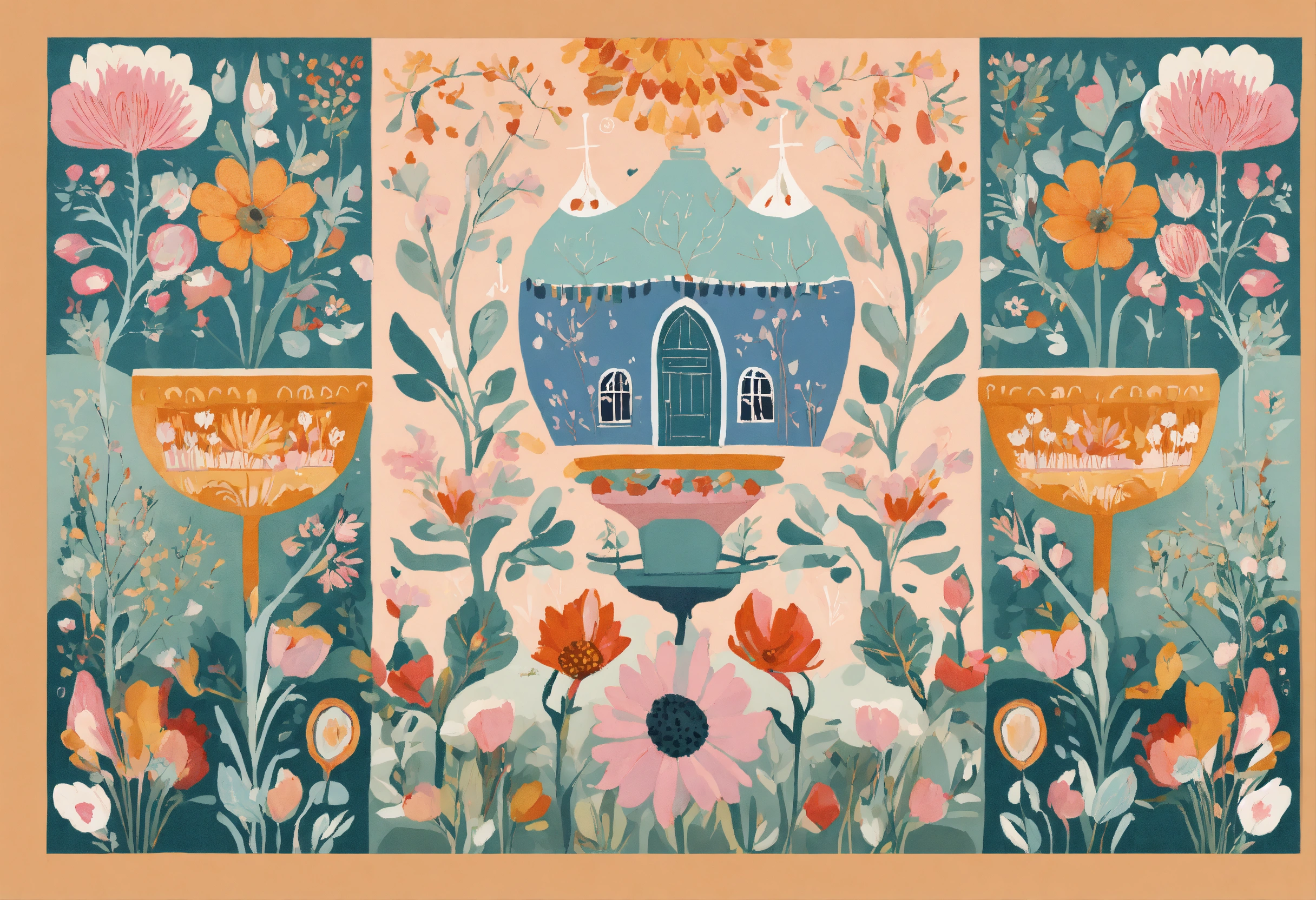 Lexica - Scandinavian folk art, pastel hues