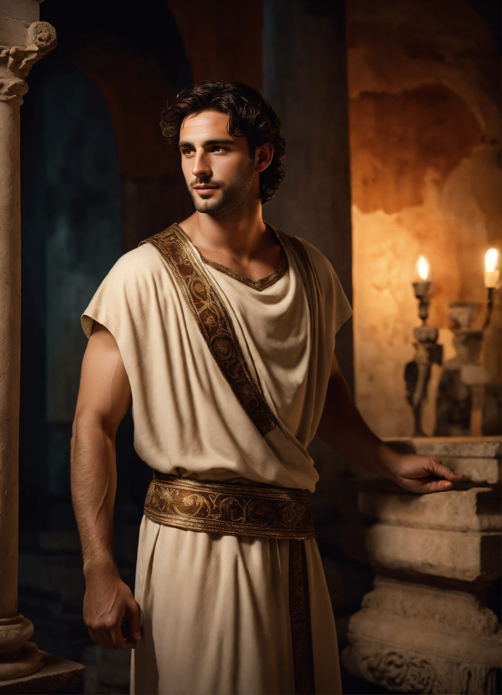 Lexica - A young rich noble athletic handsome roman brunette man ...