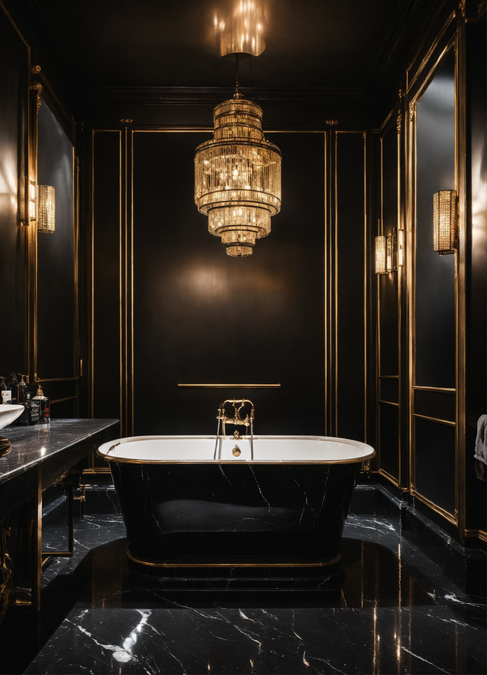 Lexica - A spectacular men’s bathroom area for a nightclub with wood ...