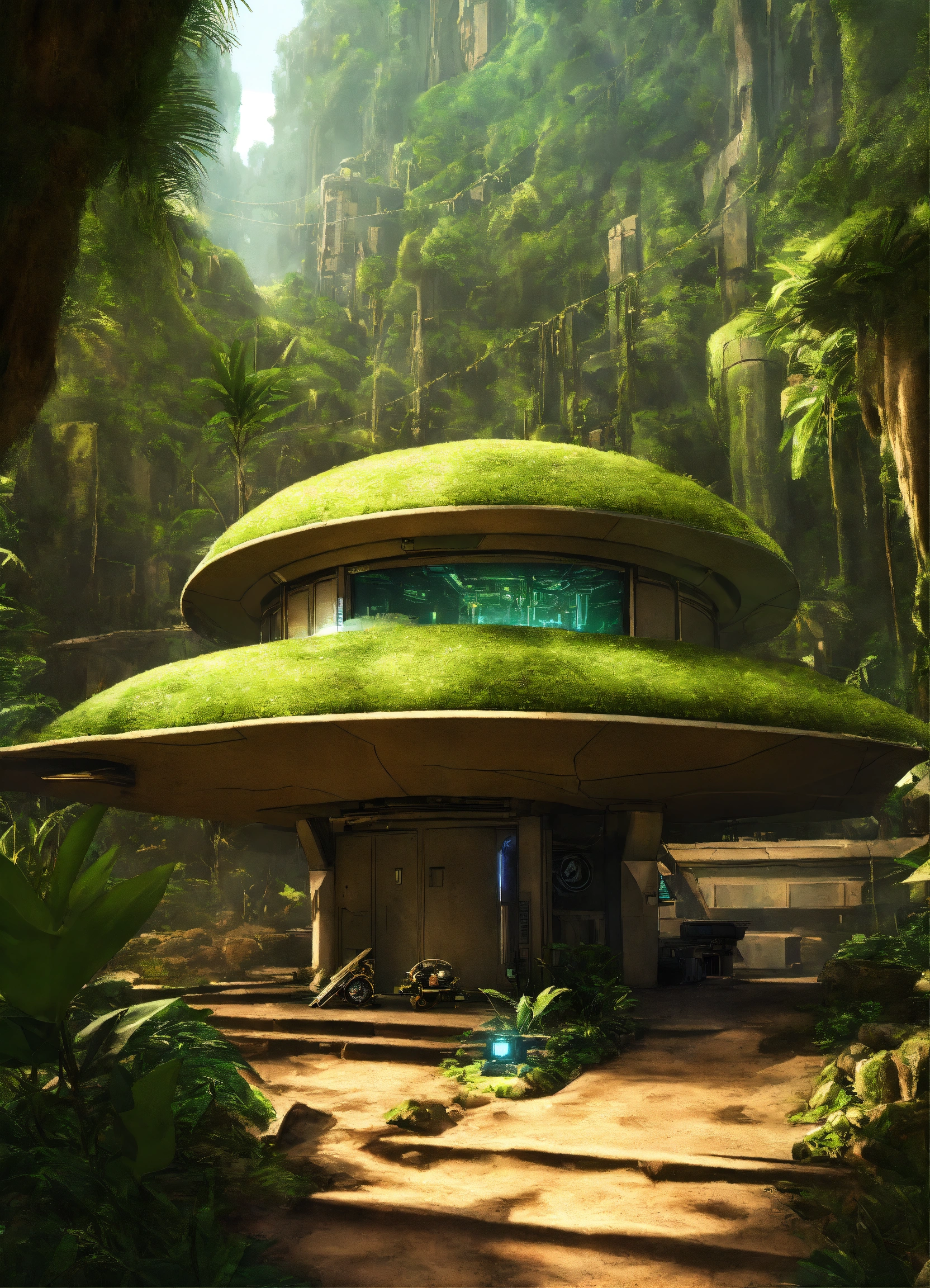 Lexica - Sci fi military jungle compound