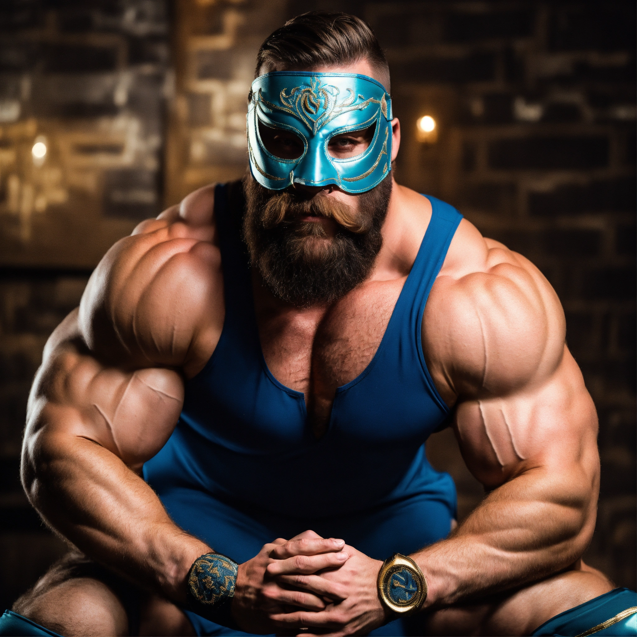 Lexica - 30-year-old hairy American man with big muscles, big ...