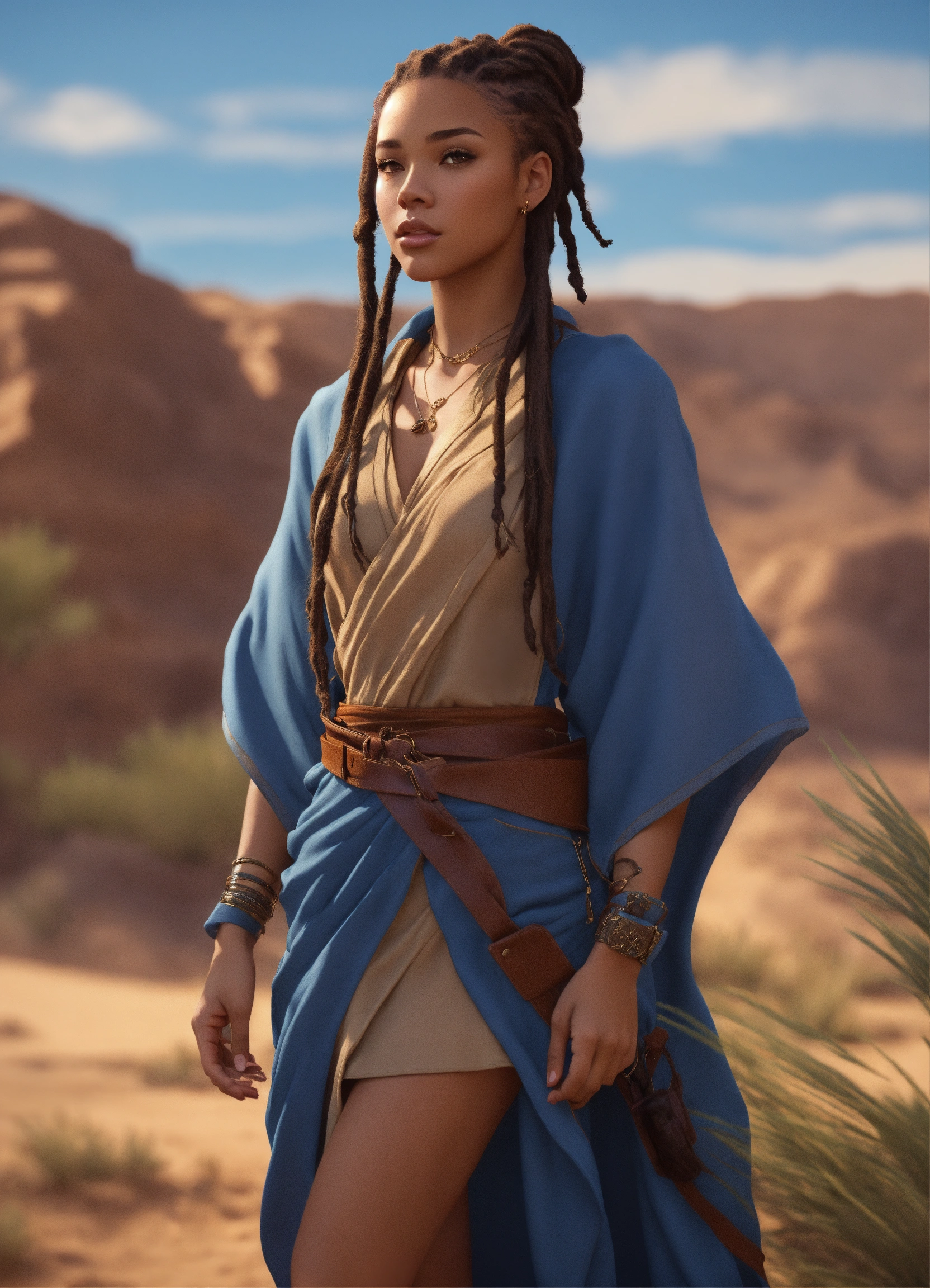 Lexica - Portrait of lightskin woman, age 20, light skin, square jaw ...