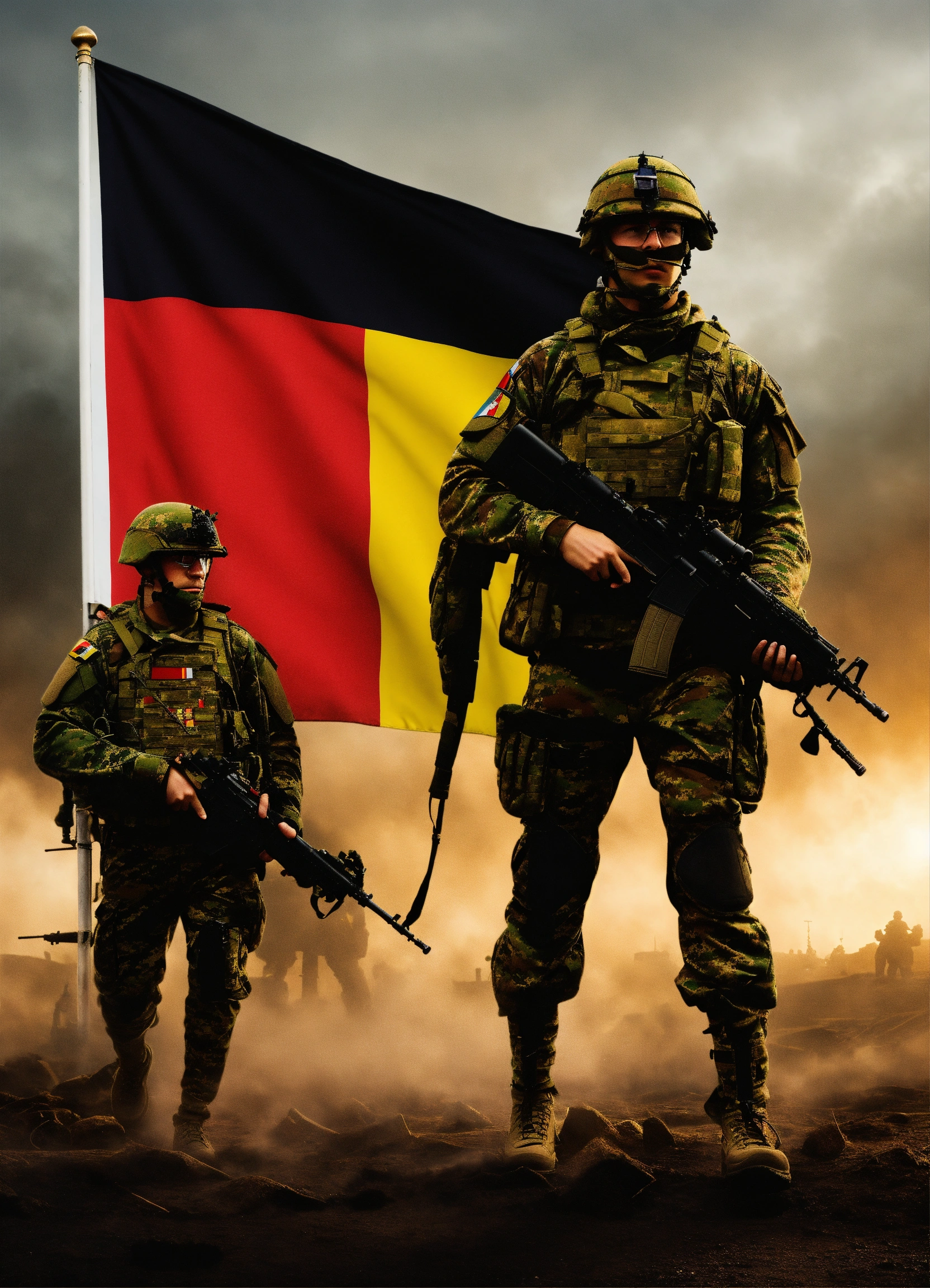 Lexica - Belgium military with the flag