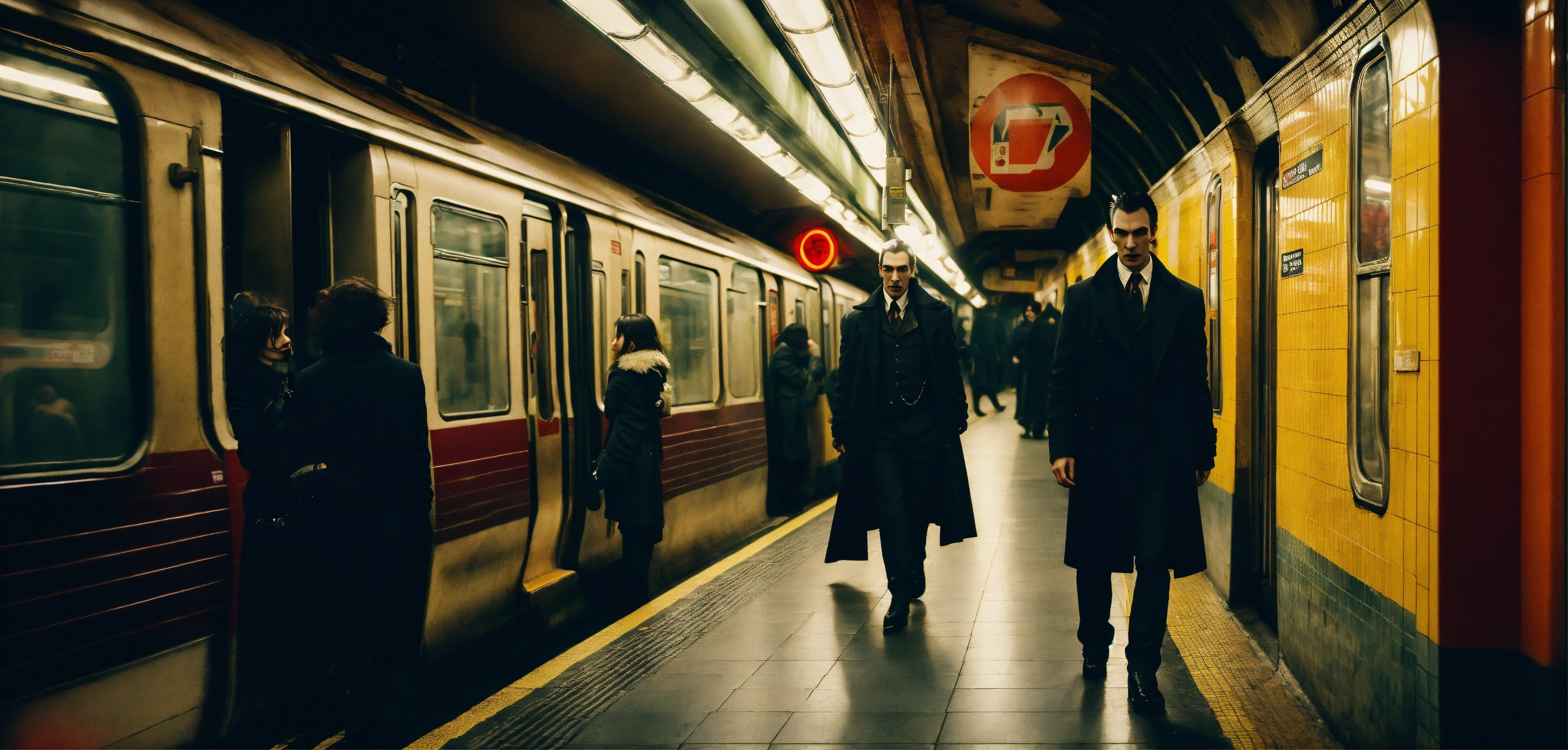 Lexica - Cinematic vampire underworld movie look, london Subway, haze ...
