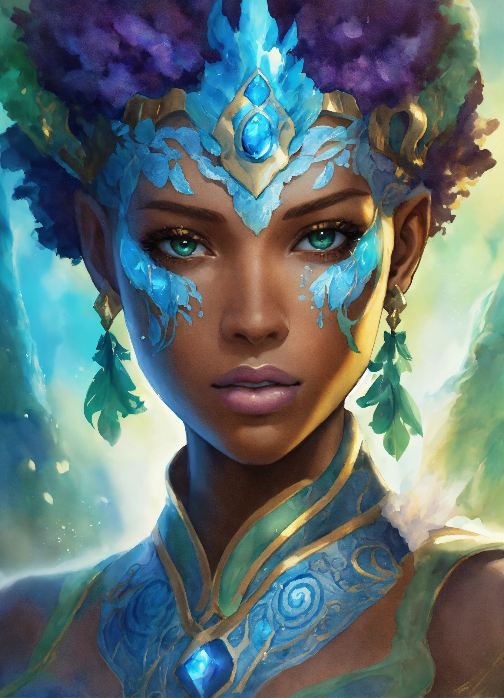 Lexica - A magnificently powerful Genasi, an elemental humanoid with ...