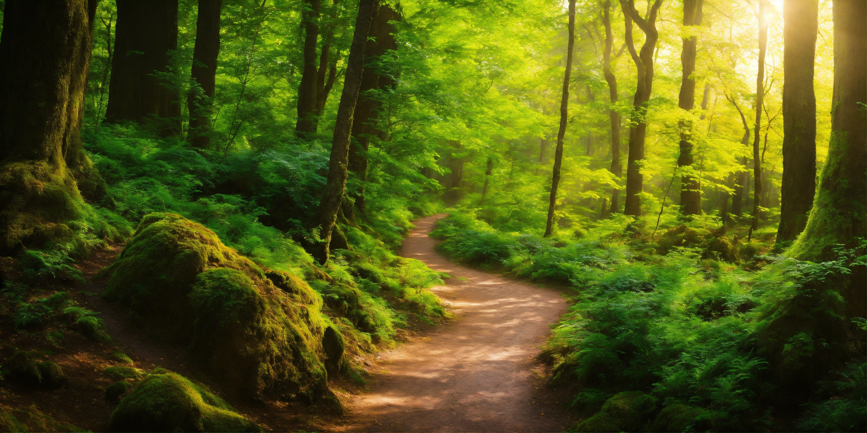 Lexica - Esprit de la nature dans la forêt, arbres magiques, mousse sur ...