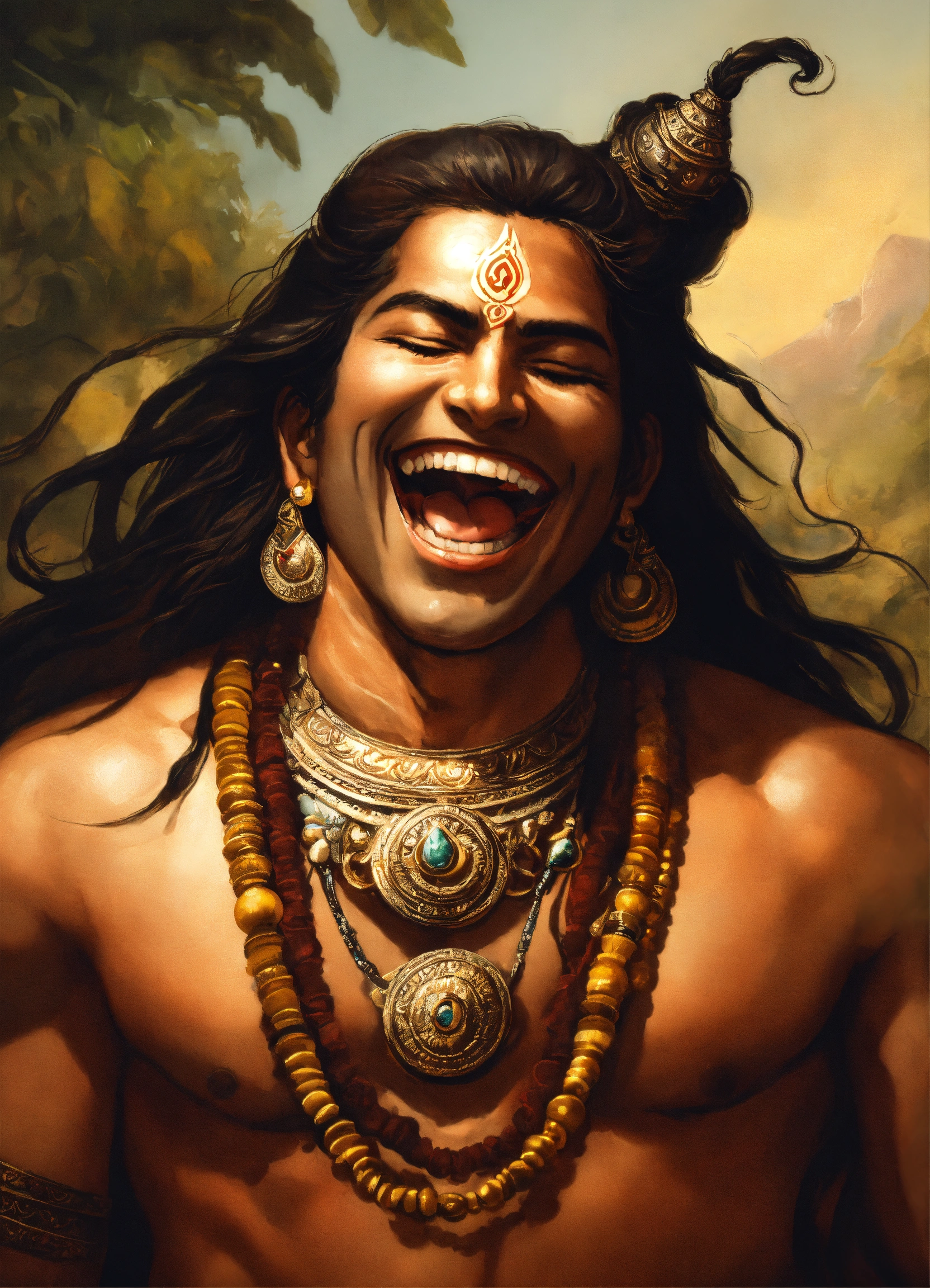 Lexica - Shiva laughing face