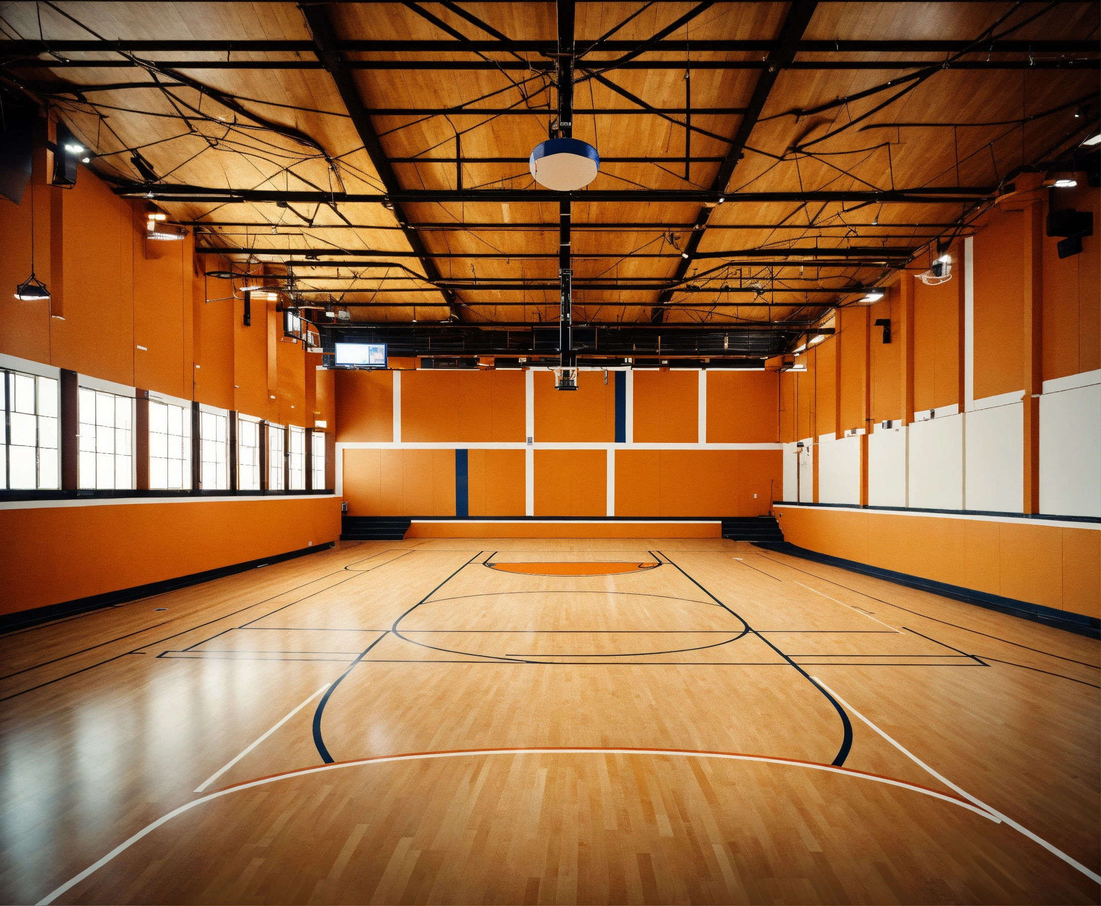 Lexica - Photo basketball sport arena interior view to wooden floor of ...