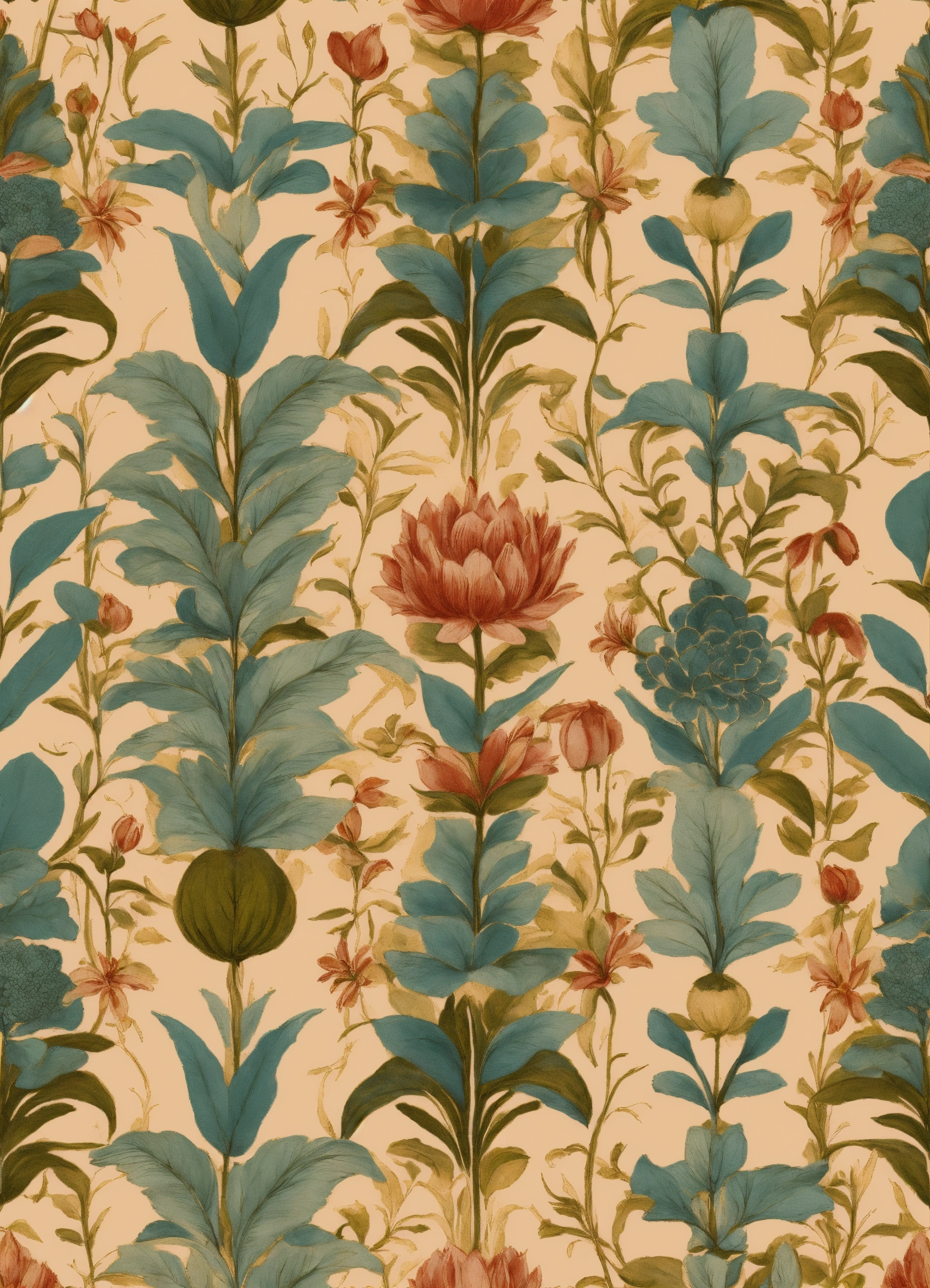 Lexica - Botanical vintage surreal pattern, petite embellishments ...