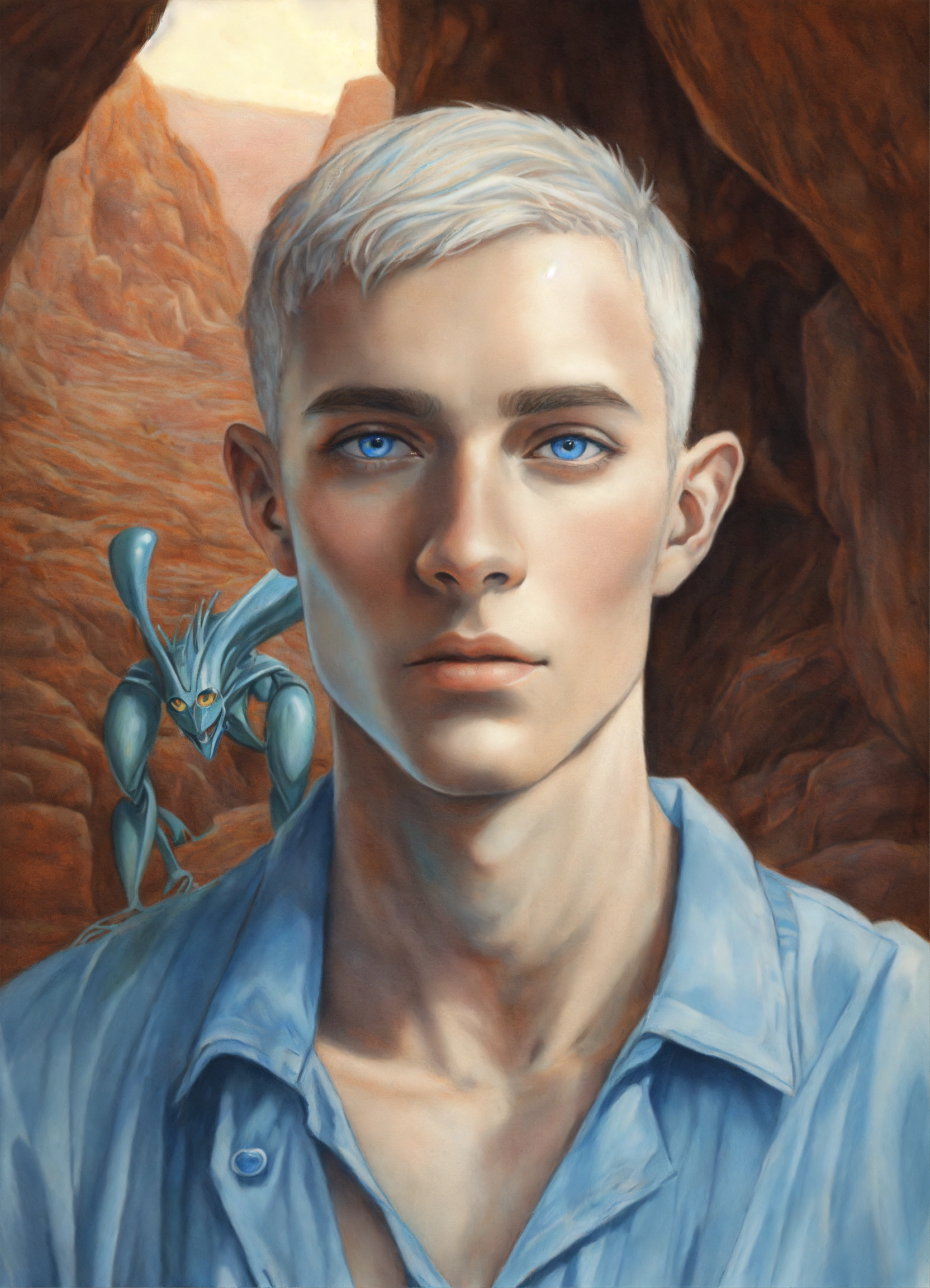 Lexica - Realistic colored pencil illustration of Portrait of a ...