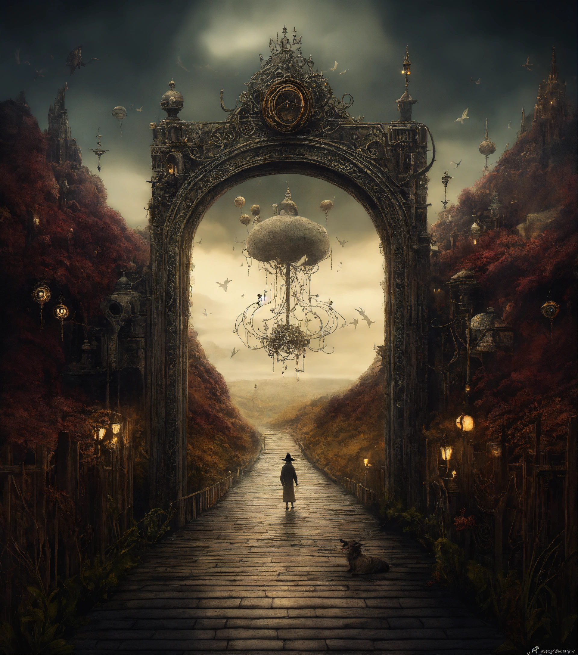 Lexica - Write the word "'Journey", ominous and eery, extremely ...