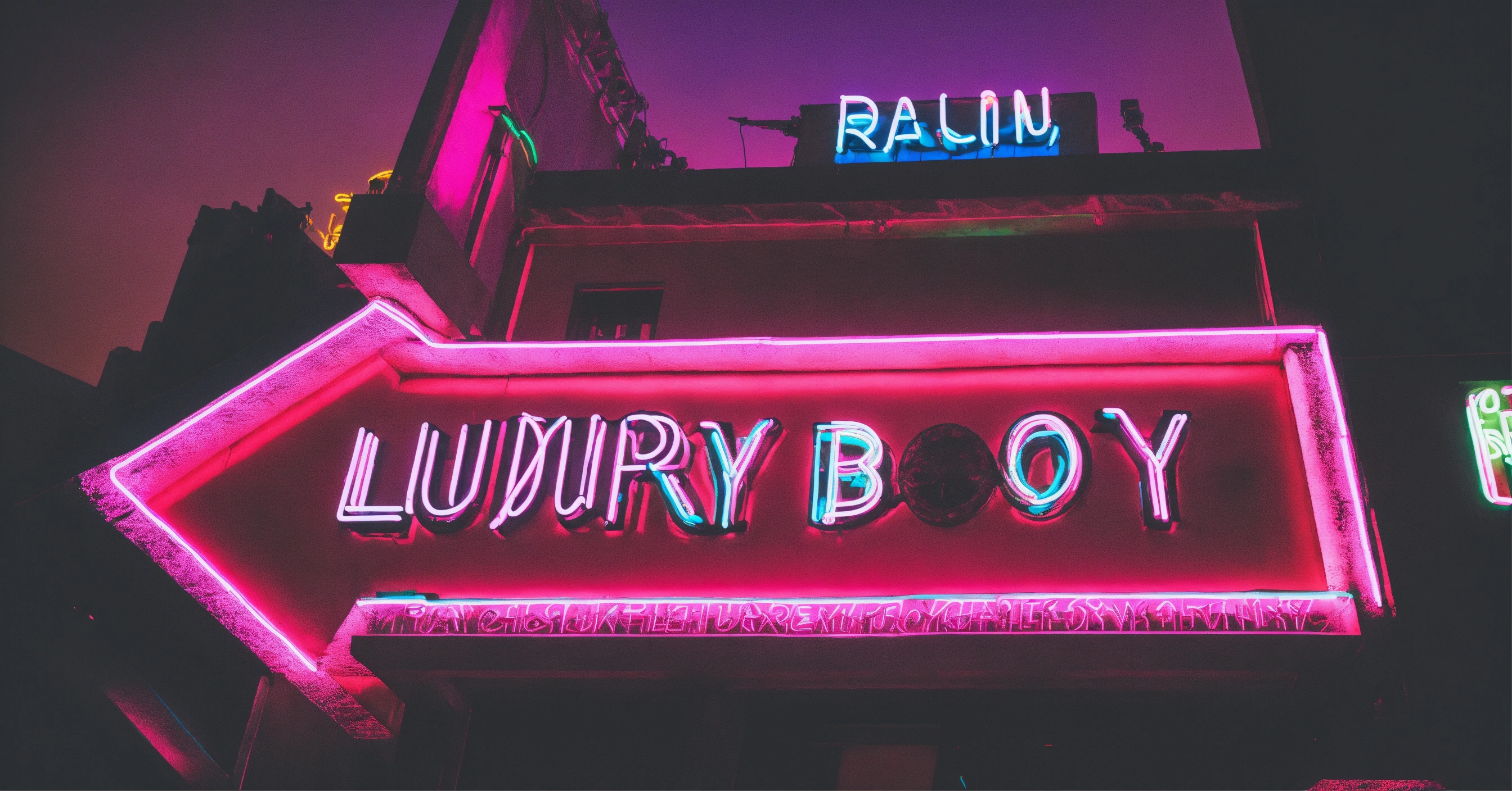 Lexica - Luxury rich boy neon signs