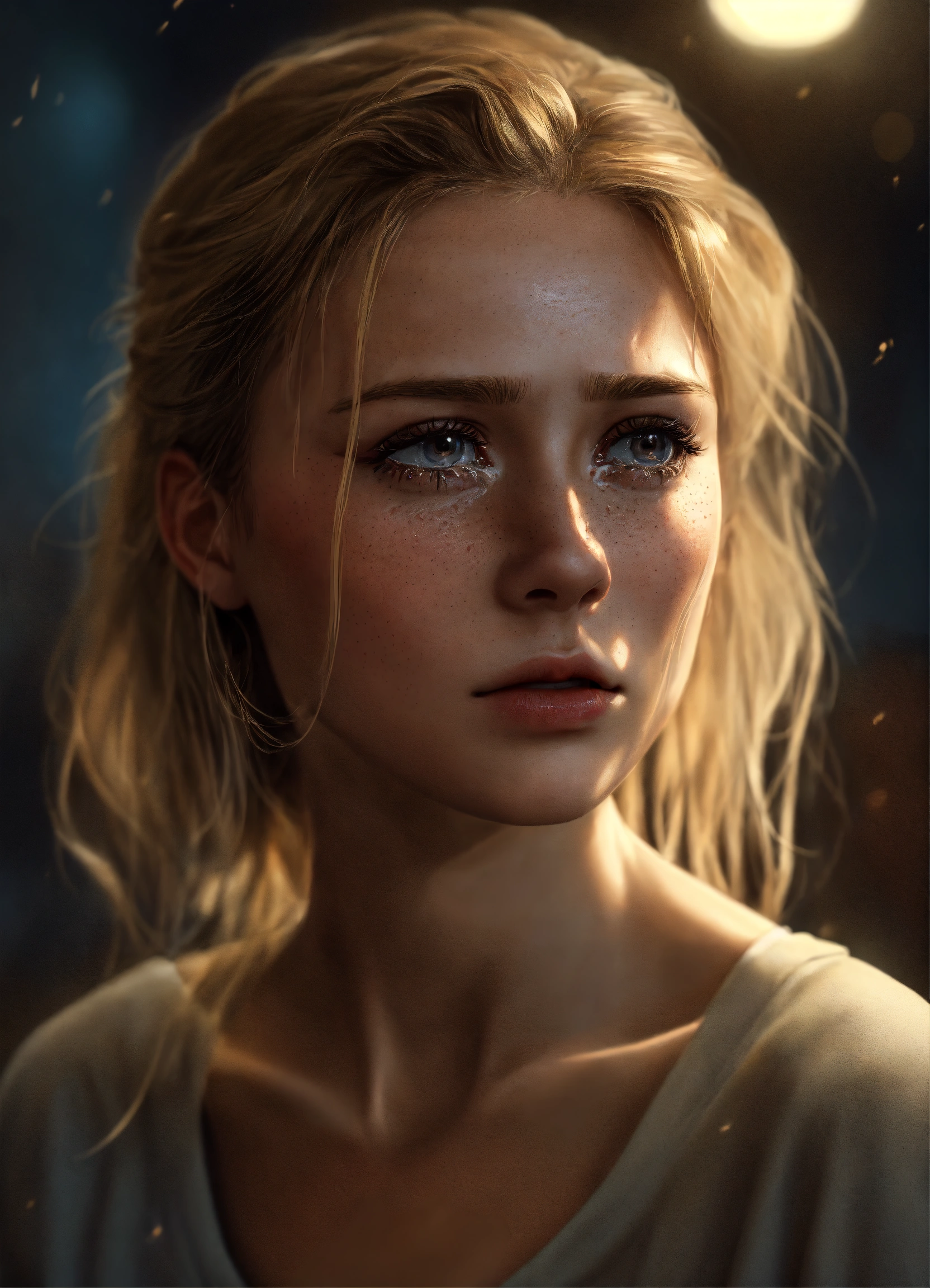 Lexica - A realistic photo of a 22 years old woman crying, with brown ...