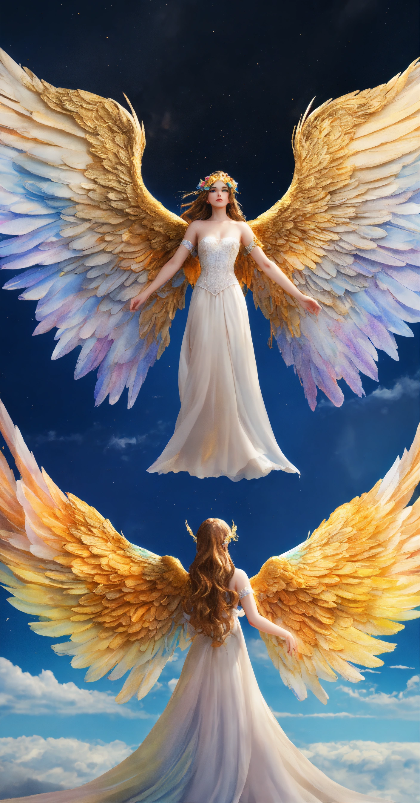Lexica - Beautiful and perfect small angel wings in white, detailed and ...