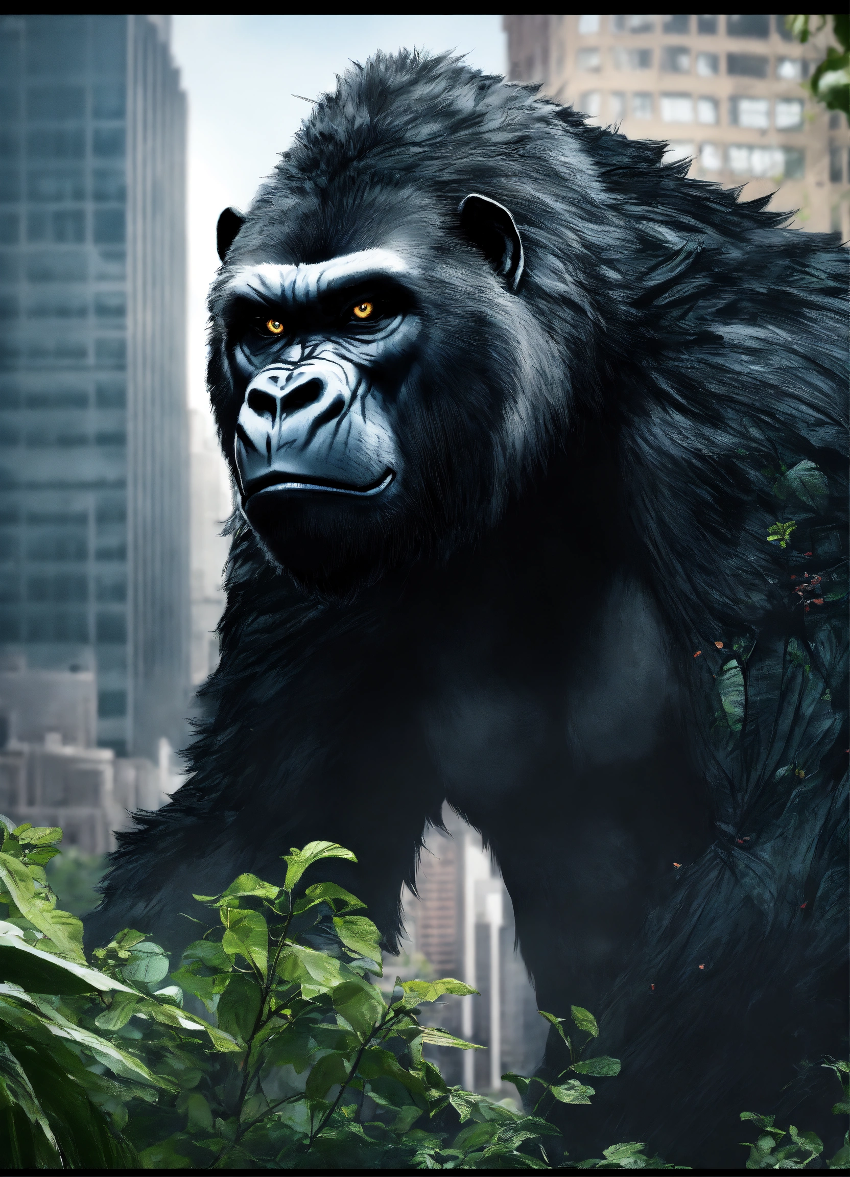 Lexica - Half wolf half gorilla face give a lot of detail in the face ...