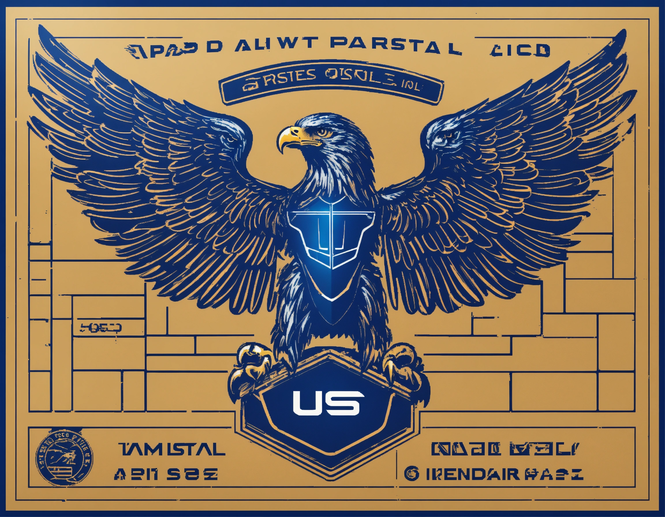 Lexica - Robot ai version of united states postal service eagle logo