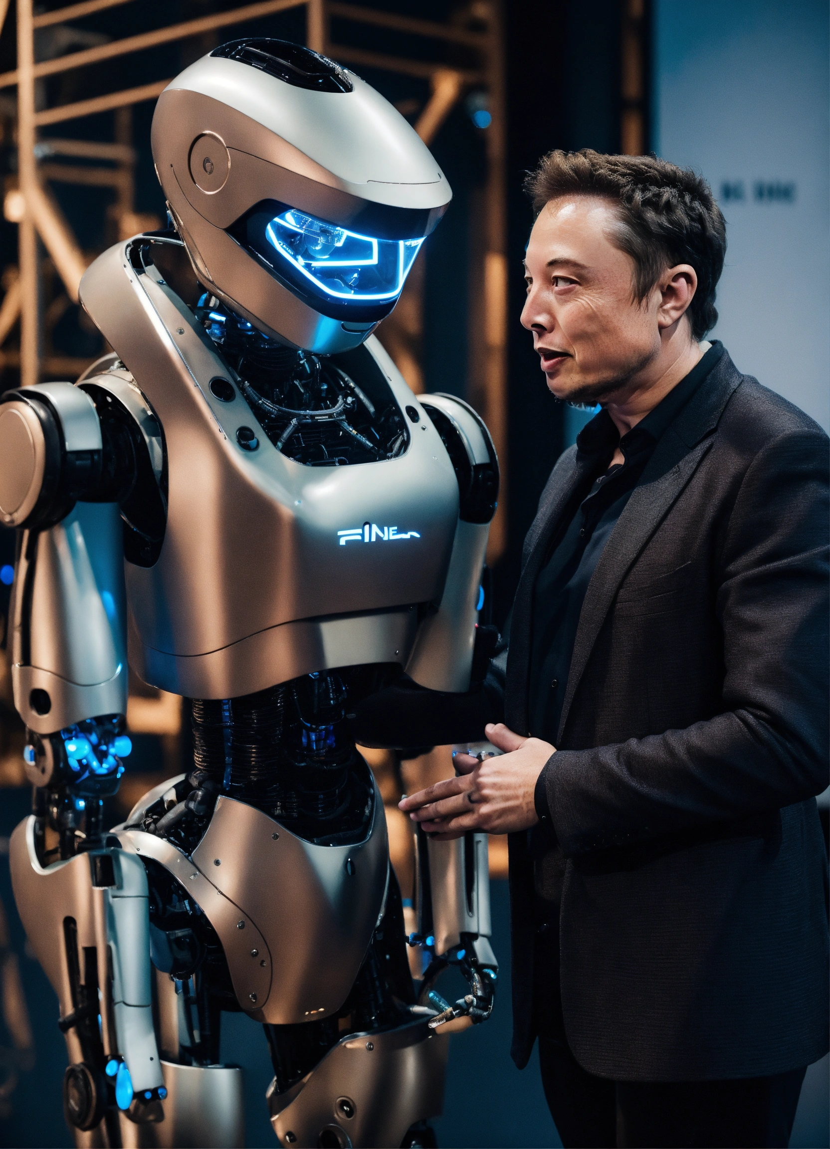 Lexica - Elon Musk and a robot granting each other with Namaste