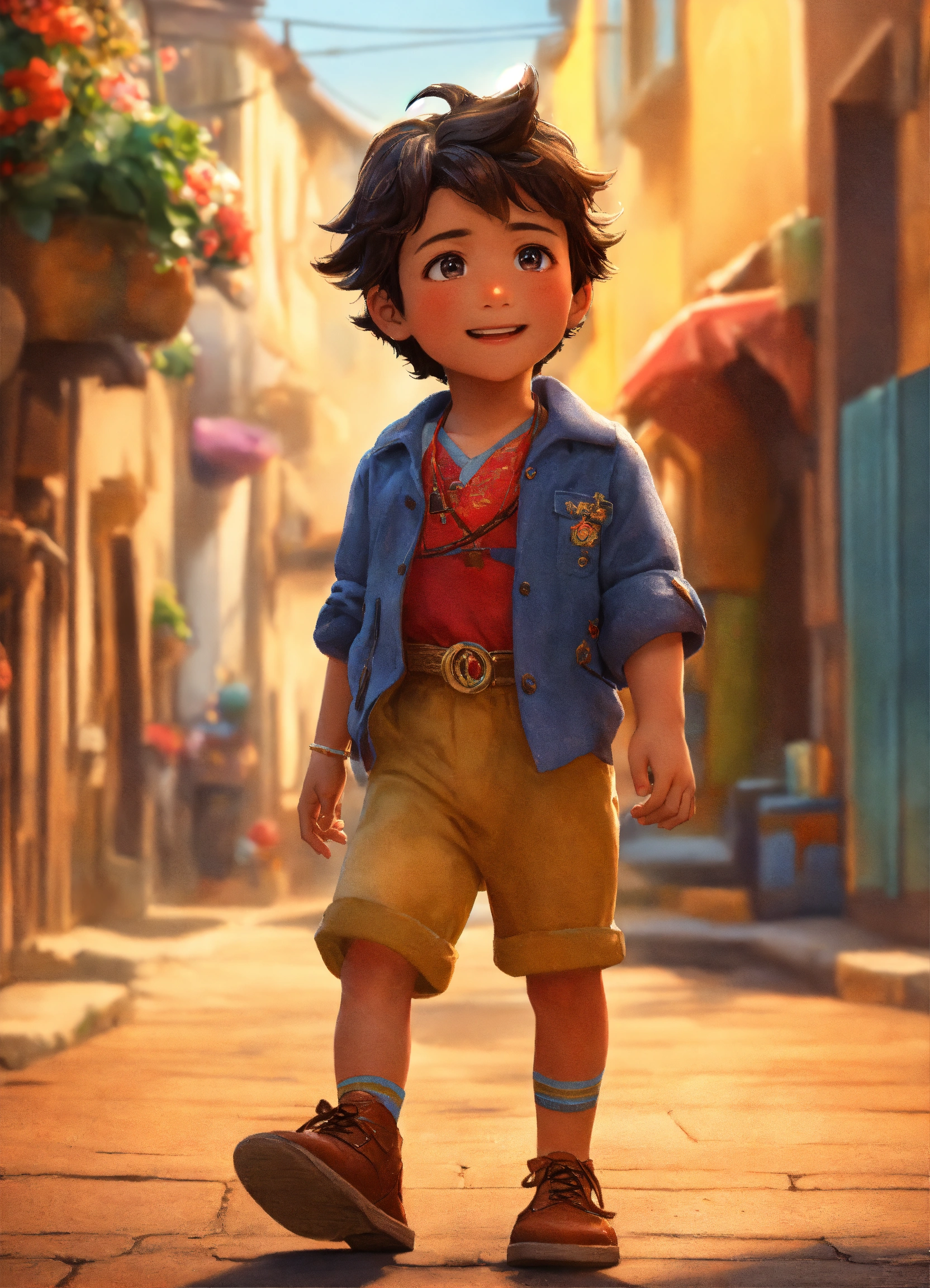 Lexica - In the vibrant world of animated realism, a lively 4-year-old ...