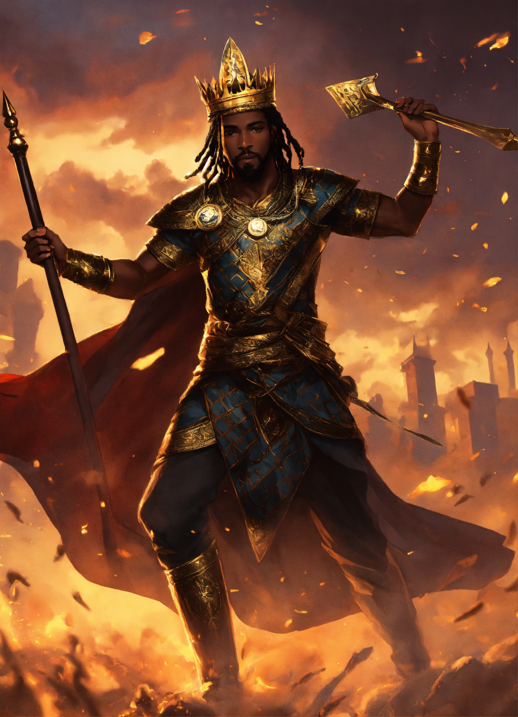 Lexica - A black king winning a war