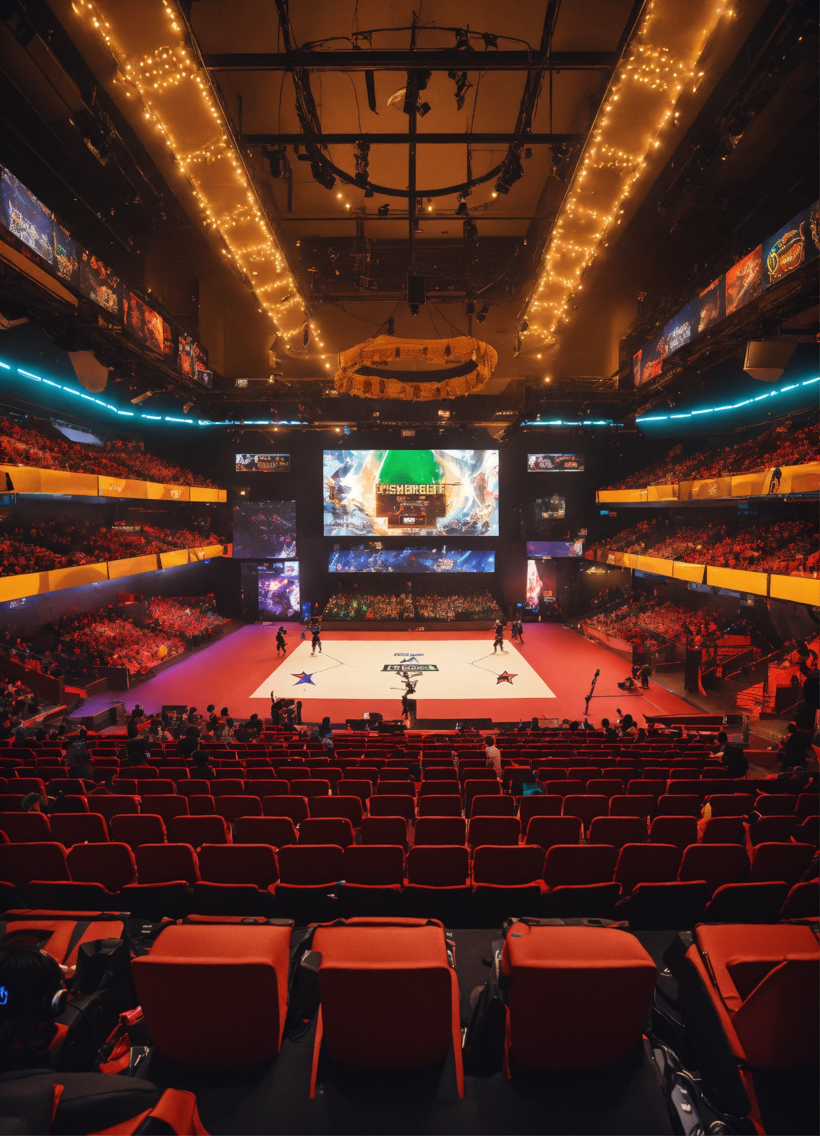 Lexica - Generate an image of a small esports venue's indoor stage ...