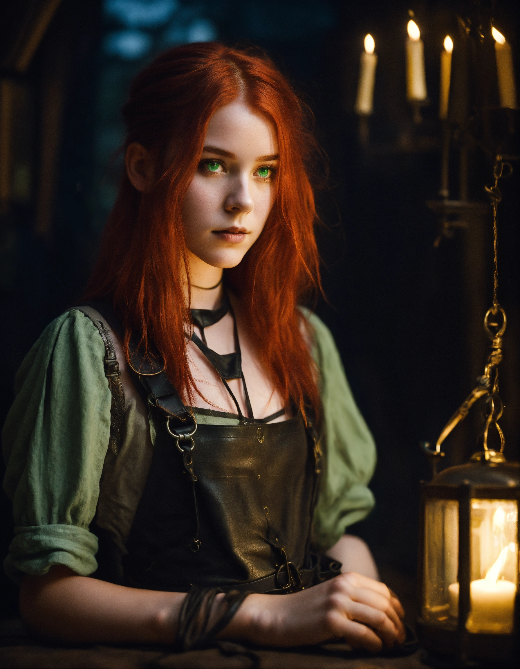 Lexica - Body portrait, 15 years old lightly clad goth girl alchemist ...