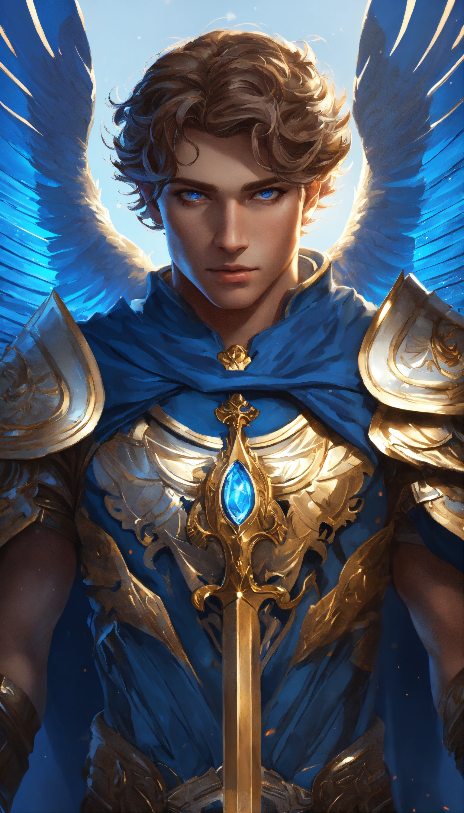 Lexica - Male angel, wings, intricate, headshot, very detailed, digital ...