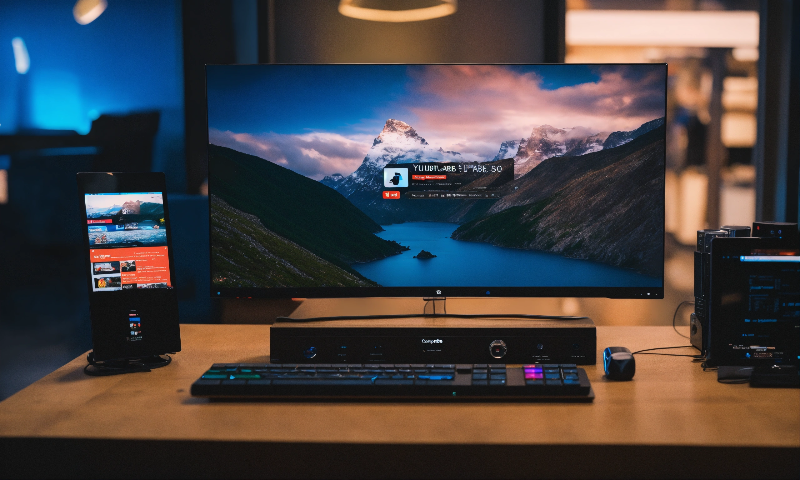 Lexica - YouTube desktop computer, ux/ui, blue, black