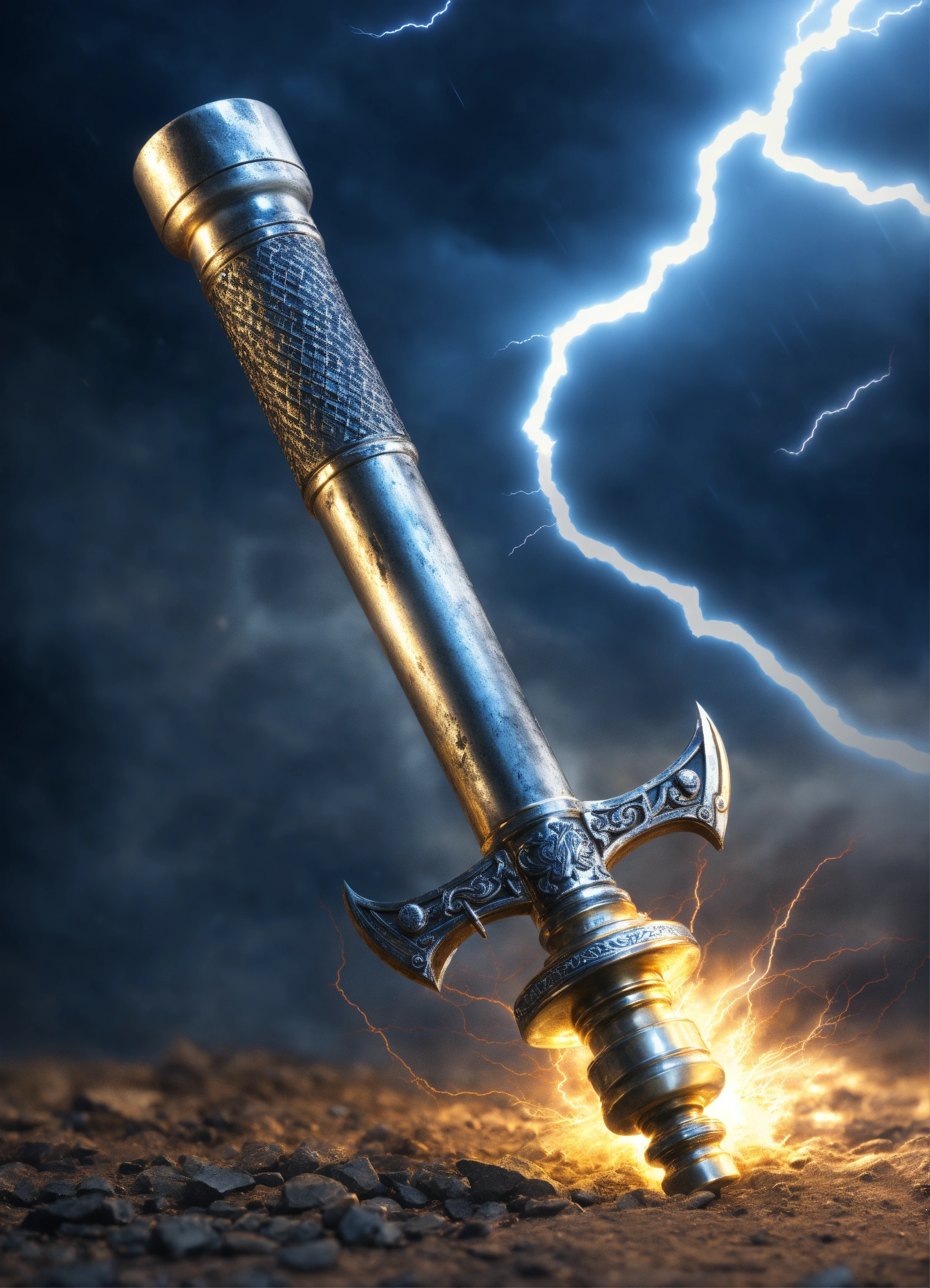 Lexica - Lightning Great Hammer , Weapon , Blue and Silver , lightning ...