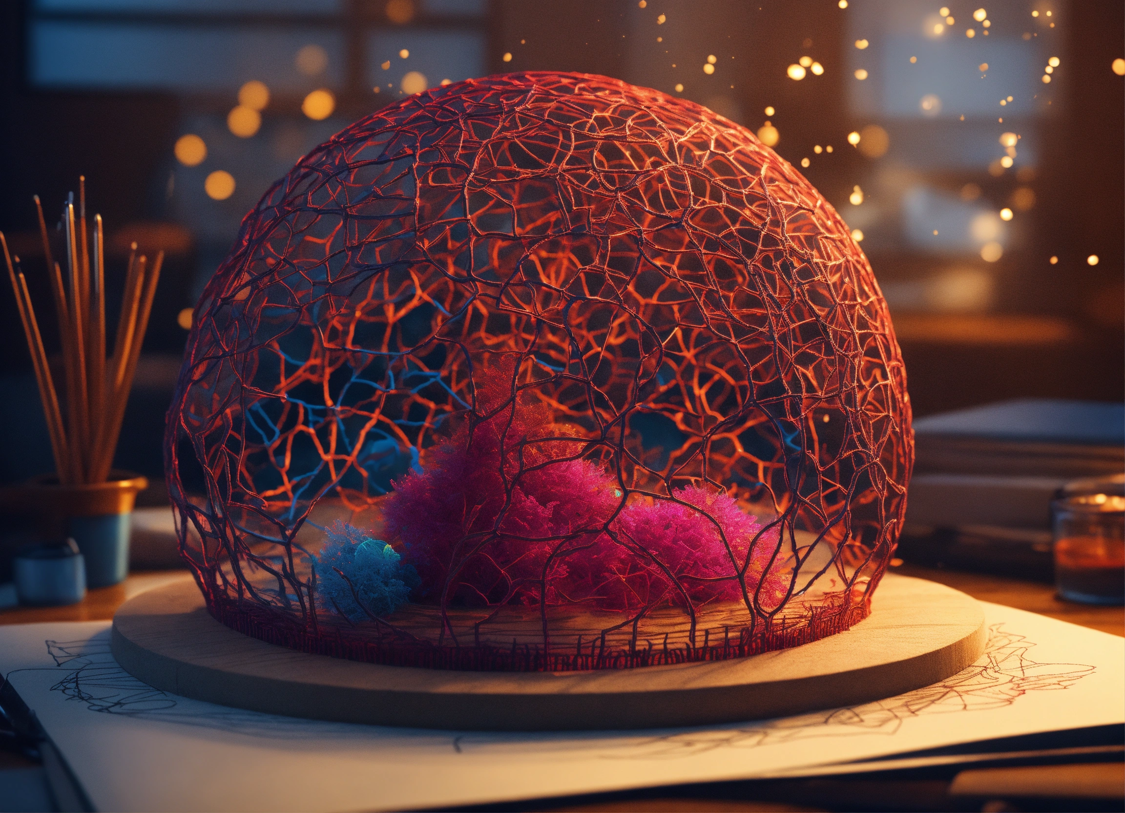 Lexica - Ideas sketch scribble 3d pen beautiful rendering