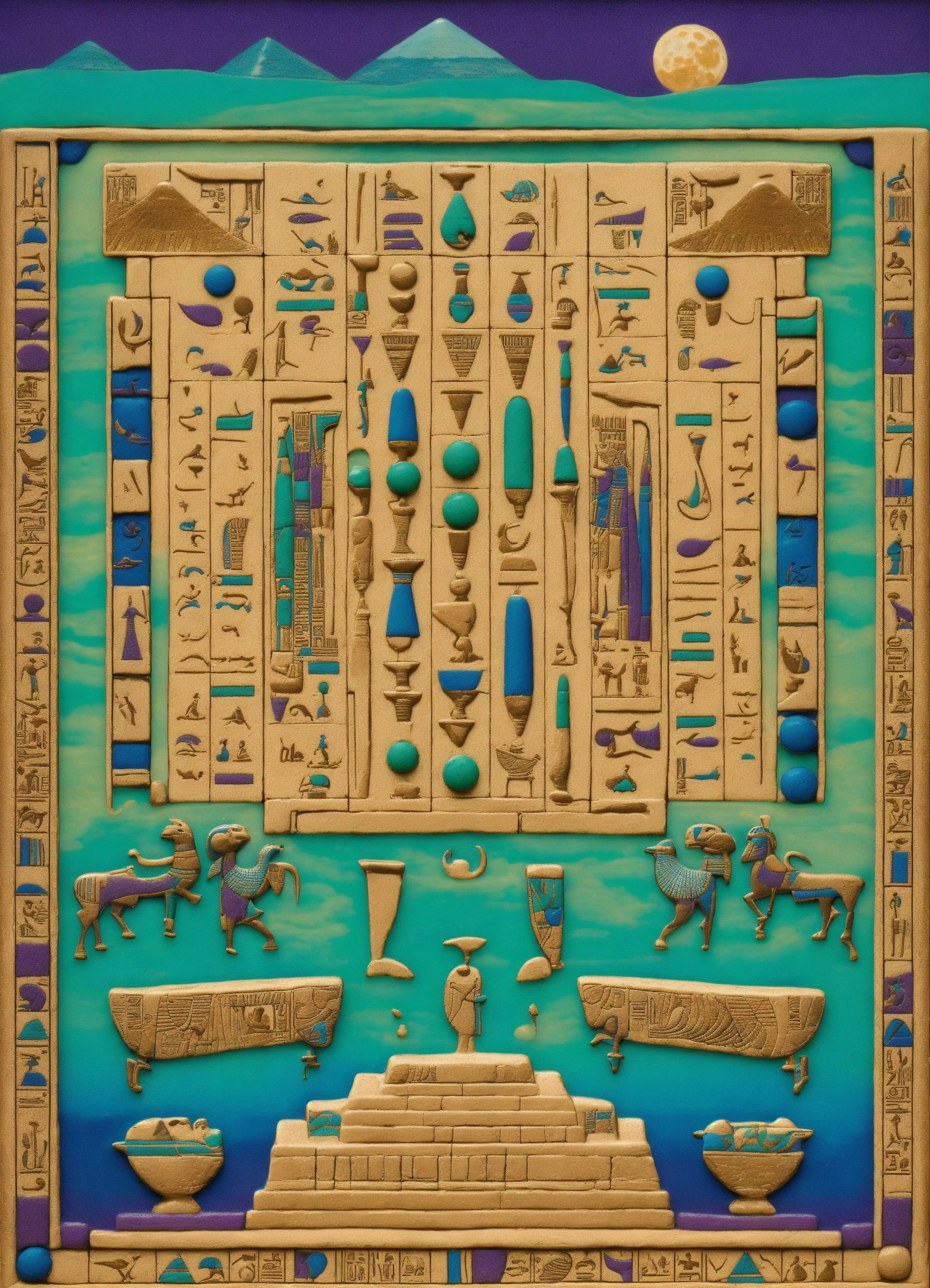 Lexica - ALL superrealism style egyptian card STYLE egyptian SENET ...
