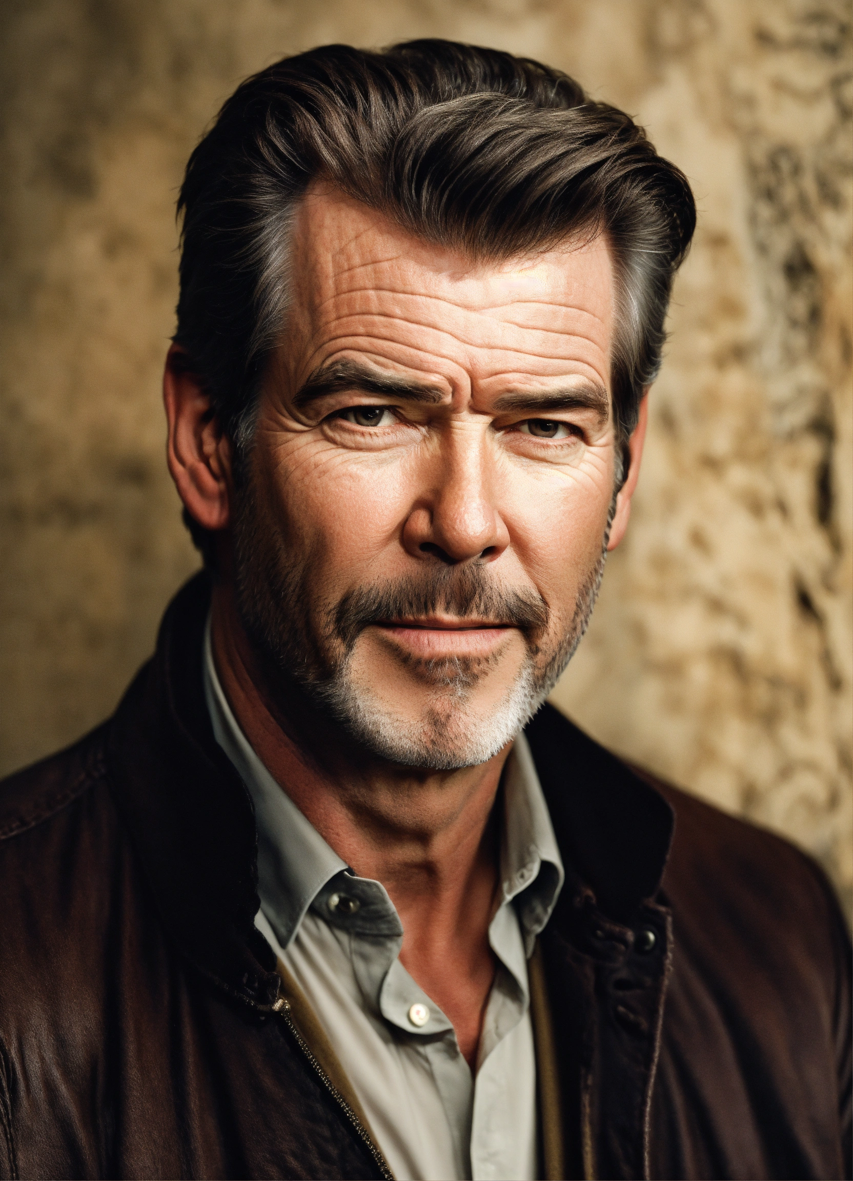 Lexica - Pierce brosnan, friendly face, Realistic, warm countenance