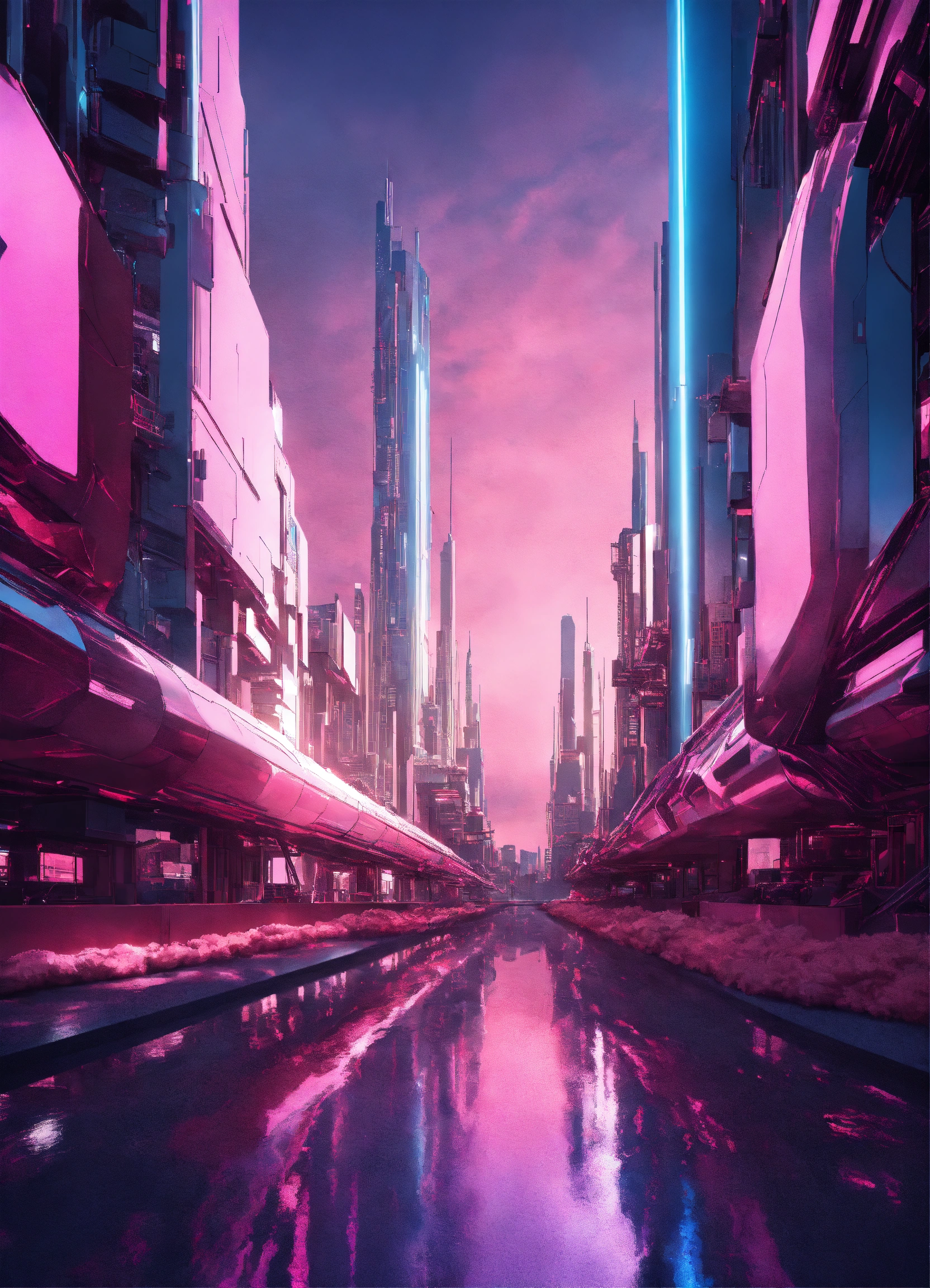 Lexica - A super futuristic city that it's turning into metallic ...